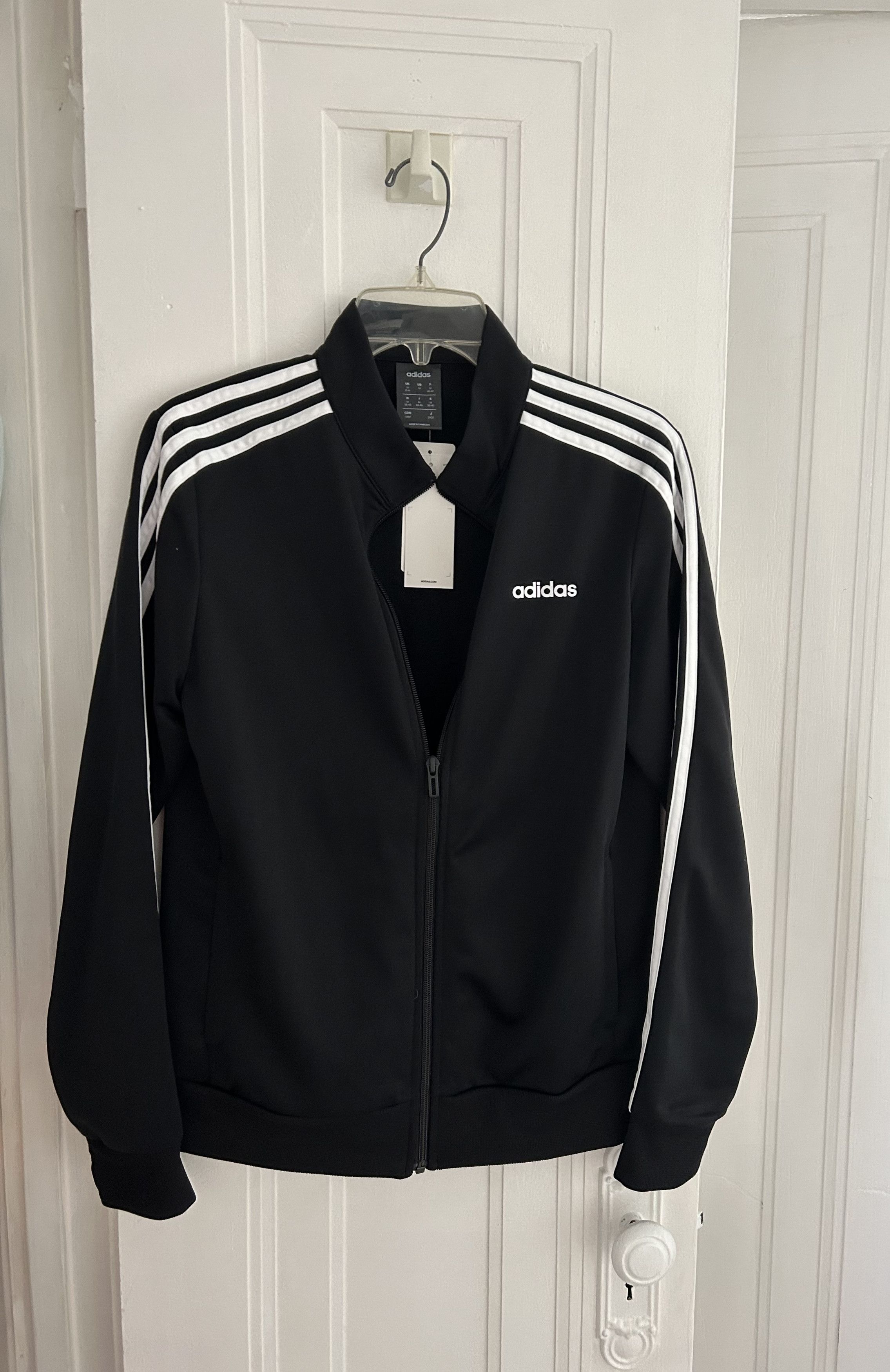 Adidas NWT Women’s Adidas Track Jacket Classic Three Stripe Black | Grailed