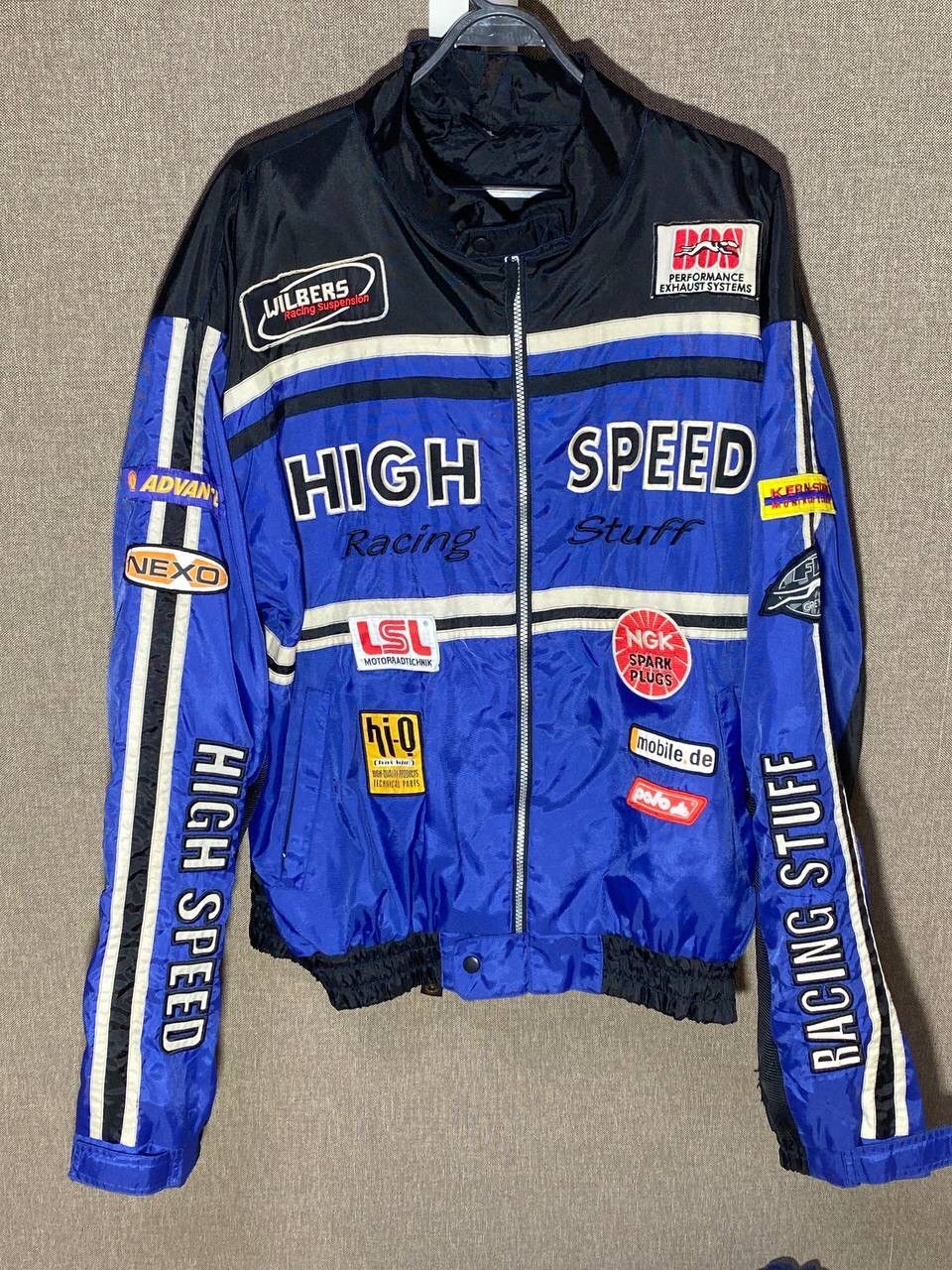 Vintage 90’s Vintage High Speed Racing Stuff Patch Badges Jacket | Grailed