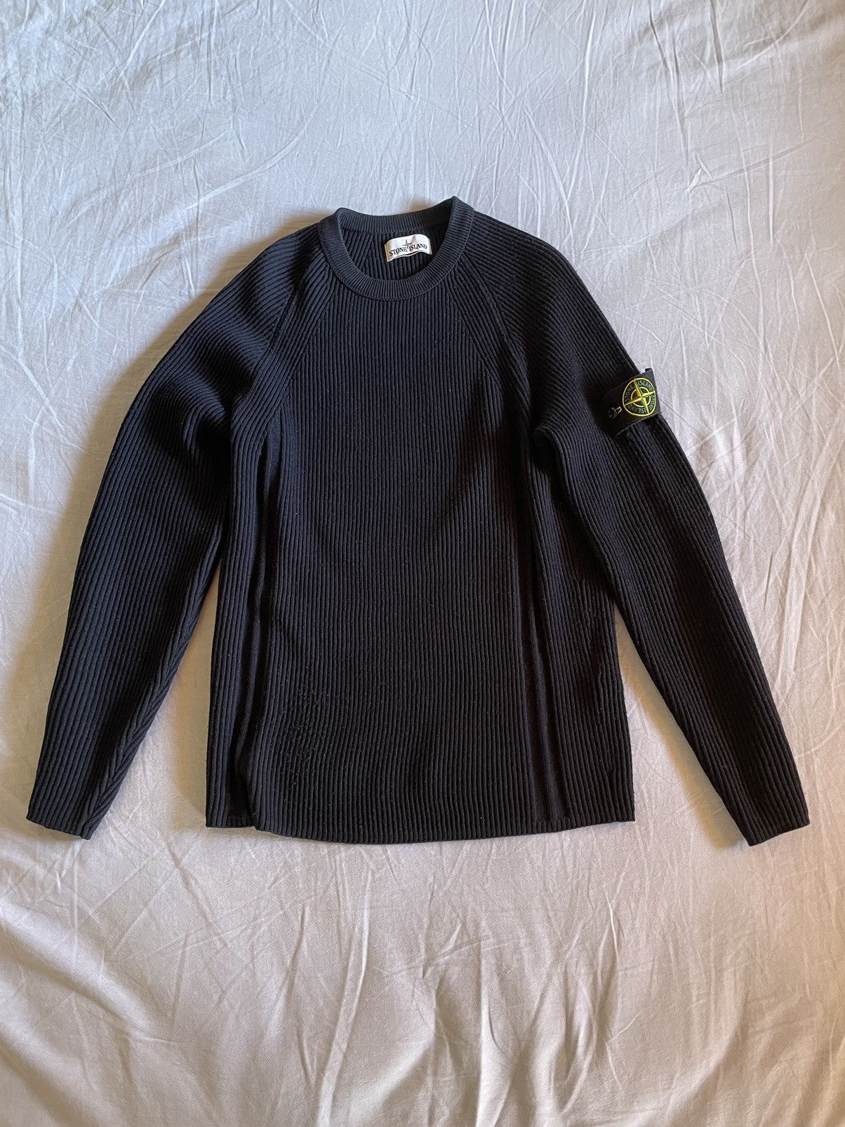 Stone Island × Vintage Stone Island Knit Sweater Navy | Grailed