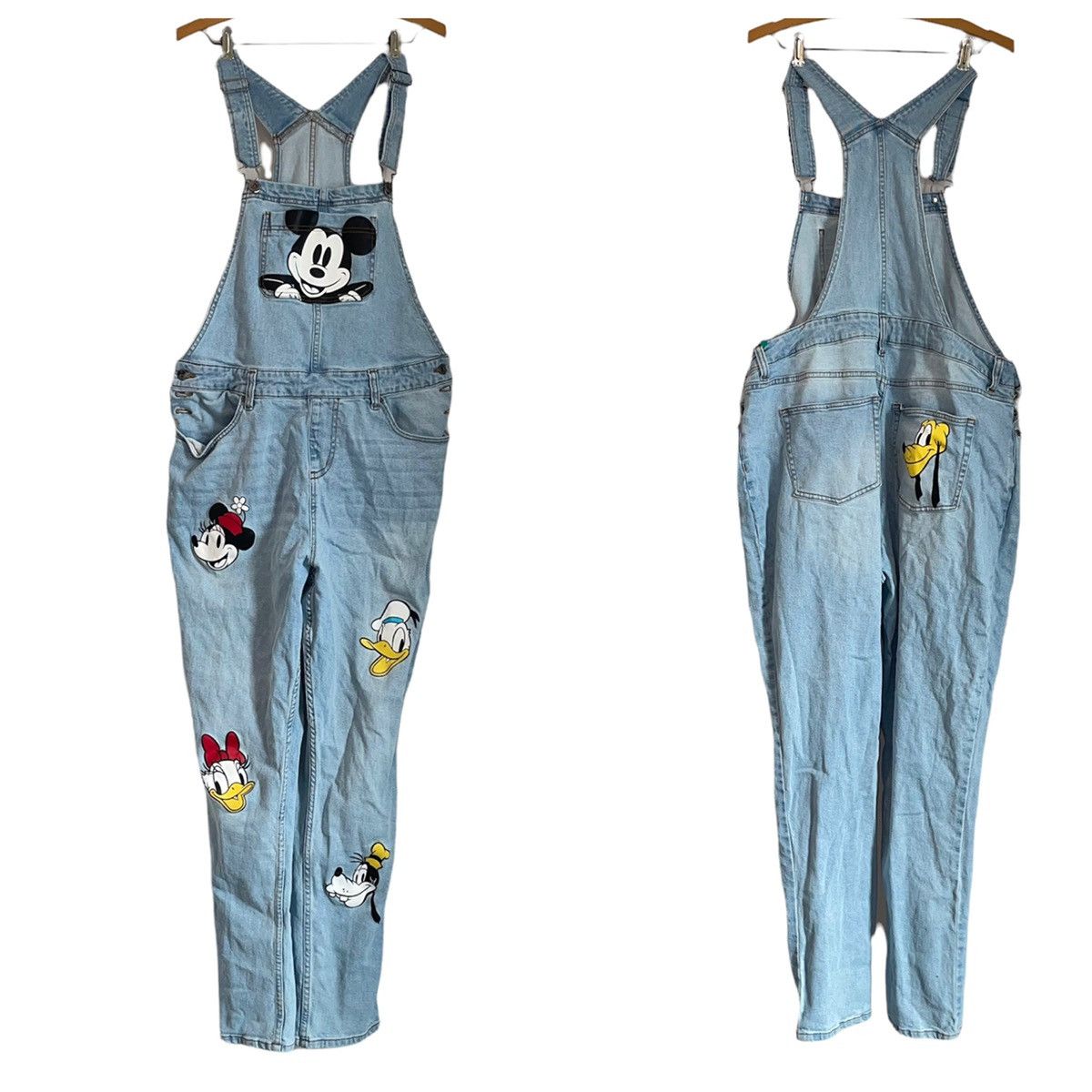 Disney × Mickey Mouse Rare Disney Characters Denim Overalls Mickey ...
