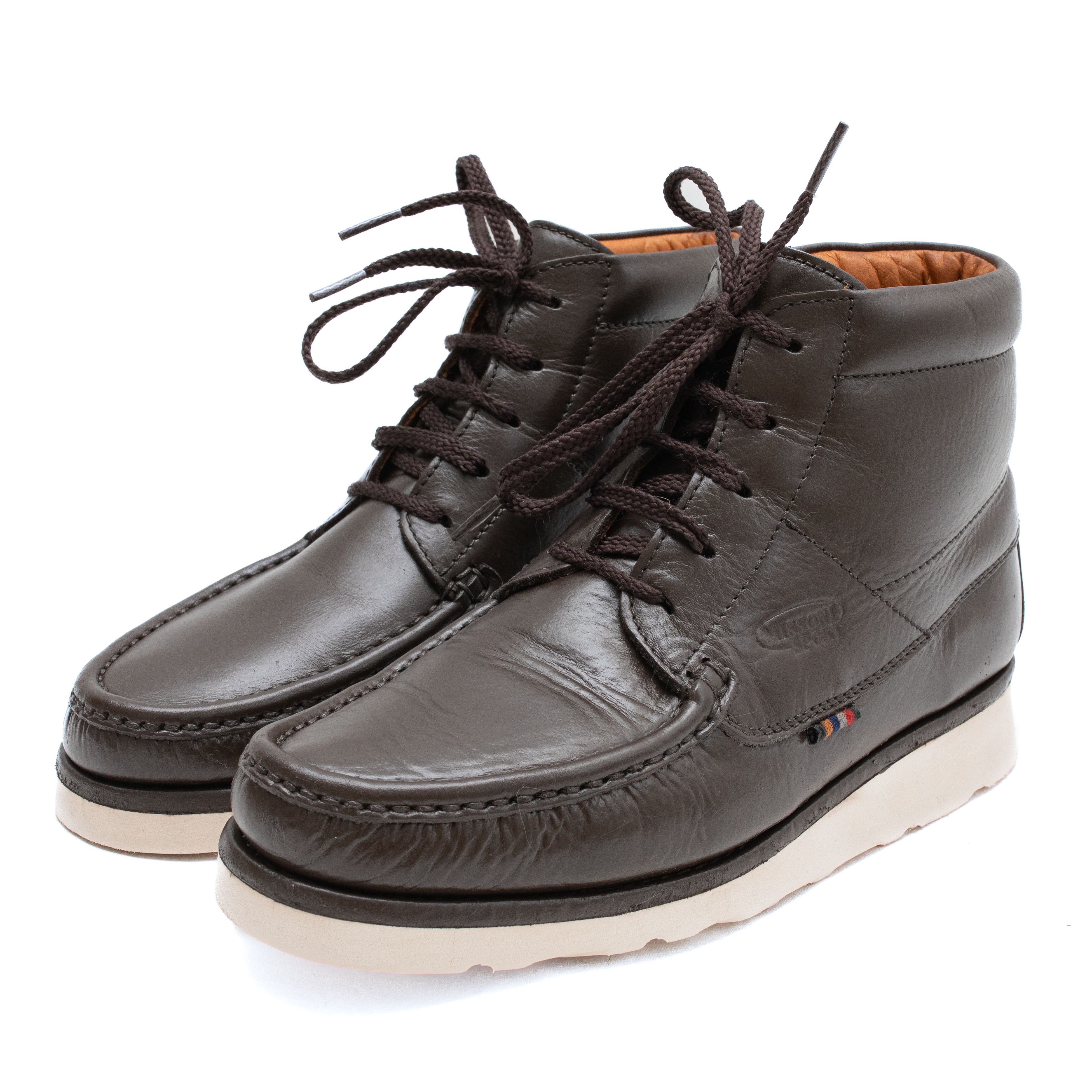 Italian Designers × Missoni MISSONI SPORT Leather Moc Toe Boots | Grailed