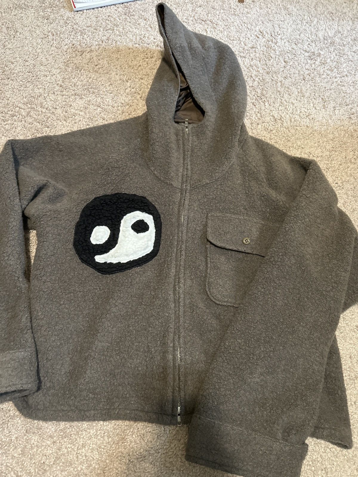 Cactus Plant Flea Market Cactus Plant Flea Market Fuzzy Brown Jacket ...