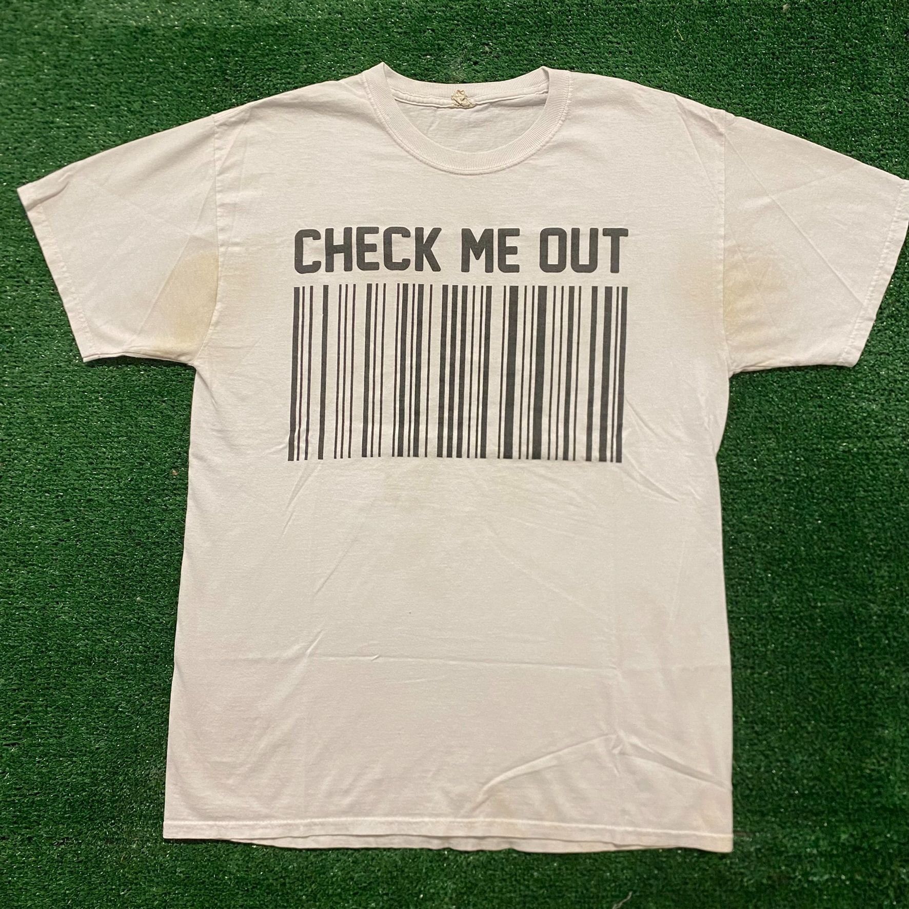 Humor × Streetwear × Vintage Vintage Y2K Check Me Out Digital Barcode ...