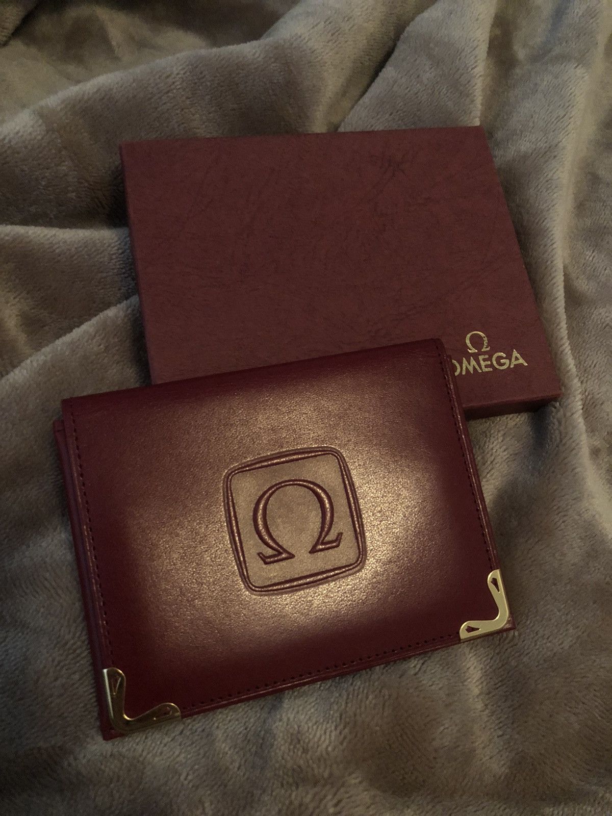 Omega Omega Leather Wallet With Box | Grailed