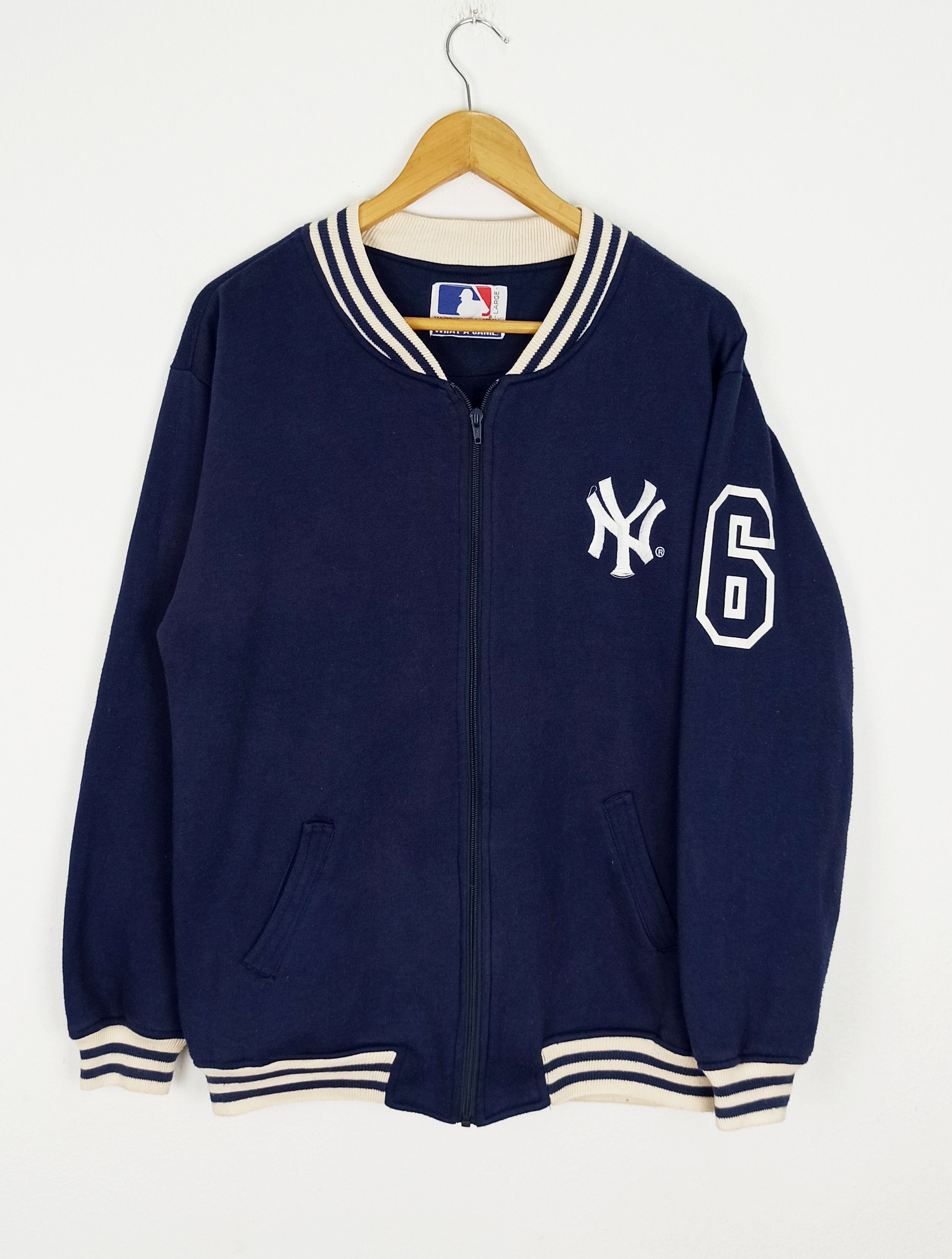 MLB × Made In Usa × New York New York MLB baseball varsity jacket Fully ...