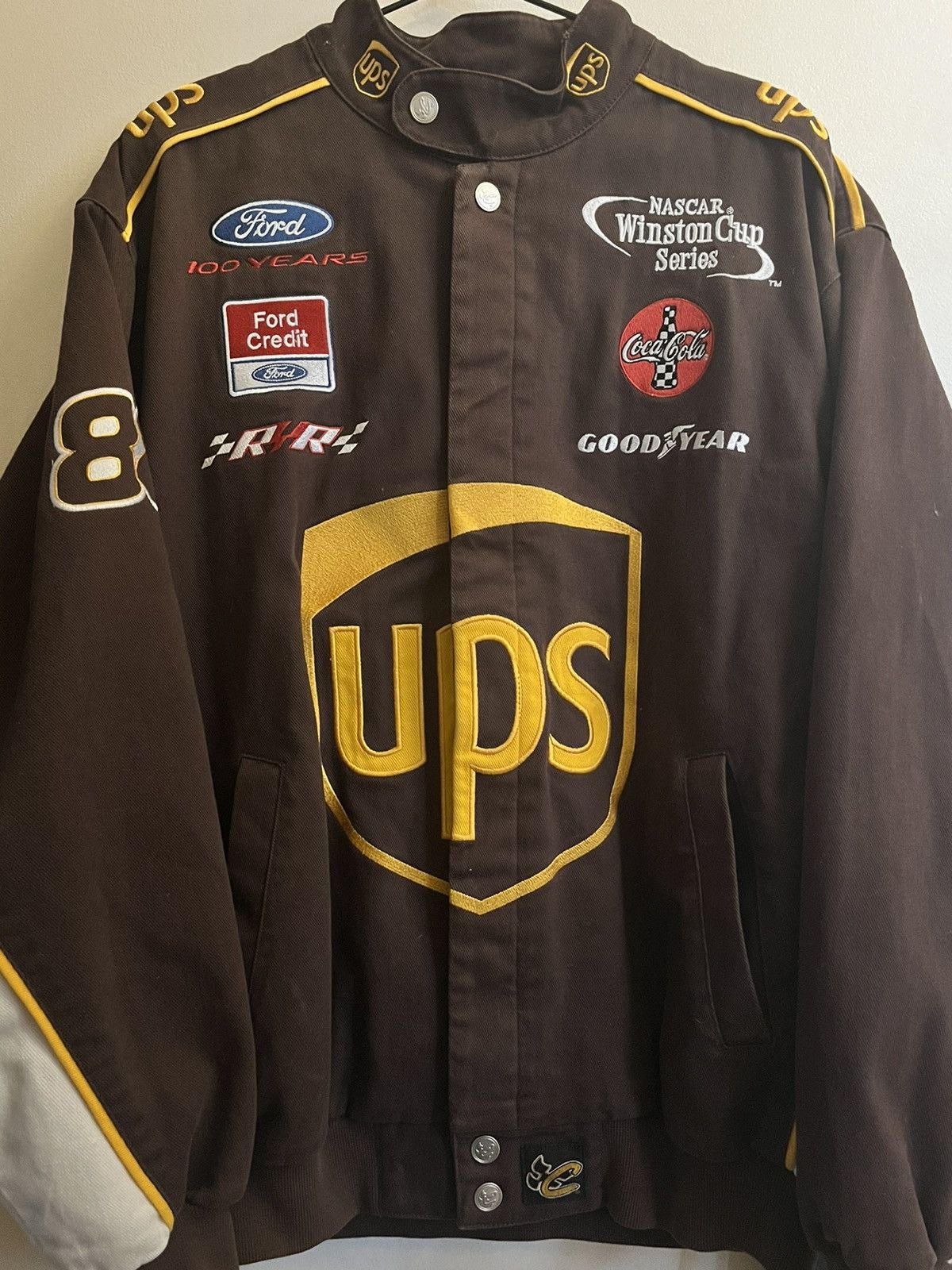 NASCAR × Streetwear × Vintage RARE UPS NASCAR Racing Jacket #88 | Grailed