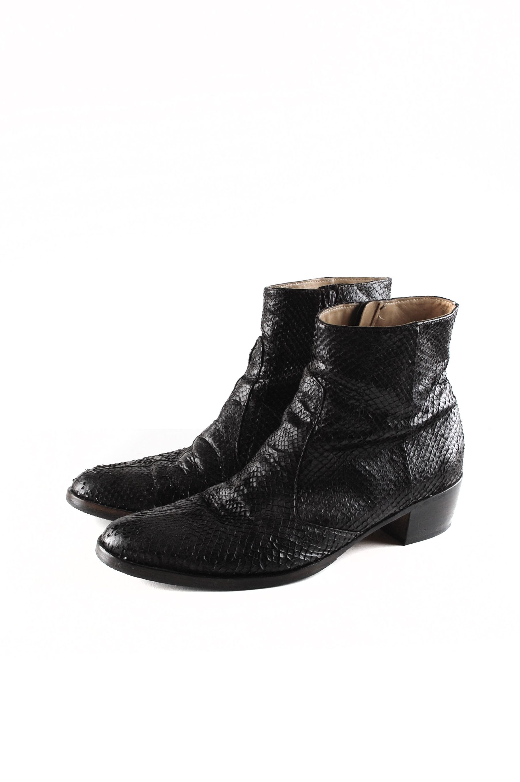 Helmut Lang Helmut Lang Phyton Ankle Boots Leather Men Jonny Shoes ...