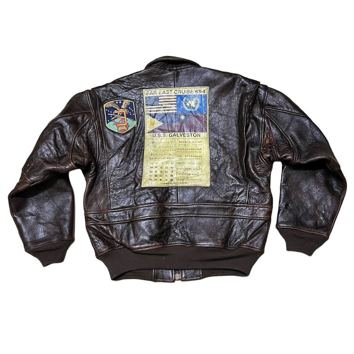 Avirex Vintage Avirex Leather Jacket Top Gun Maverick Full Patches ...