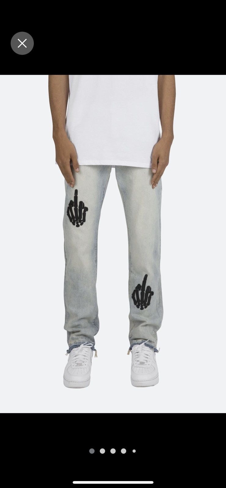 Mnml Skeleton Straight Denim Jeans Grailed