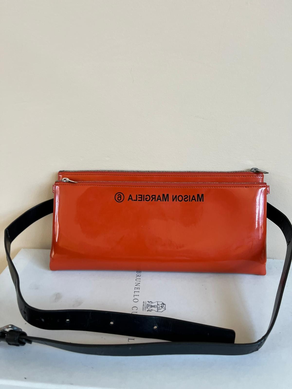 Maison Margiela MM6 Logo Belt Bag in Orange Red | Grailed