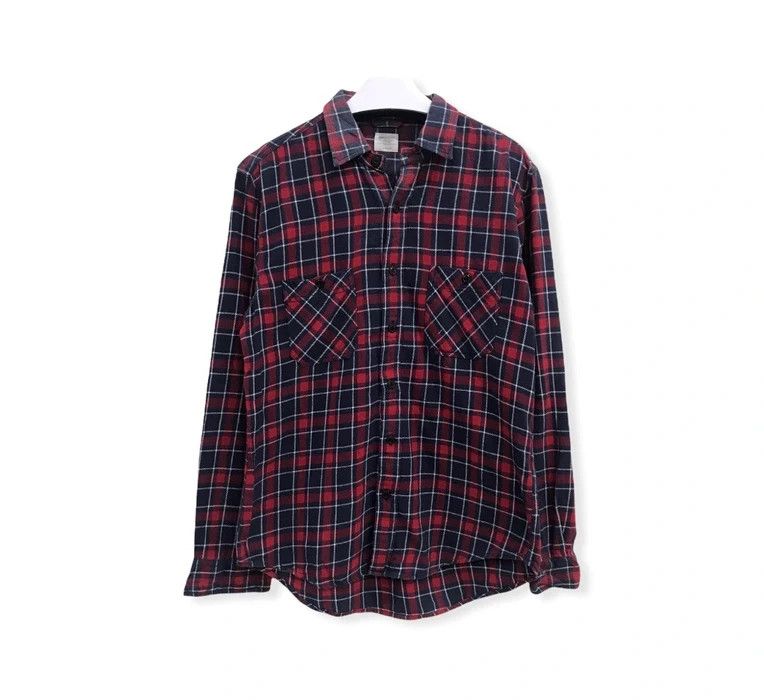 Flannel × Japanese Brand × Streetwear Japanese Brand Back Number Plaid ...