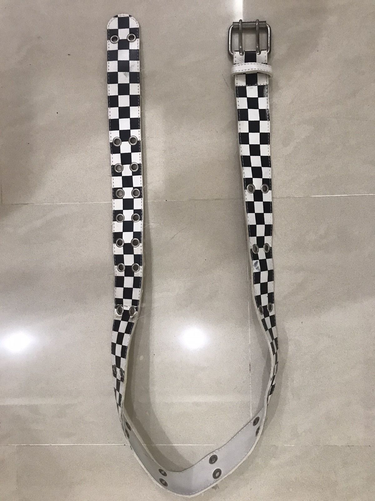 Streetwear Black And White Checkered Plaid Tartan Belt | Grailed