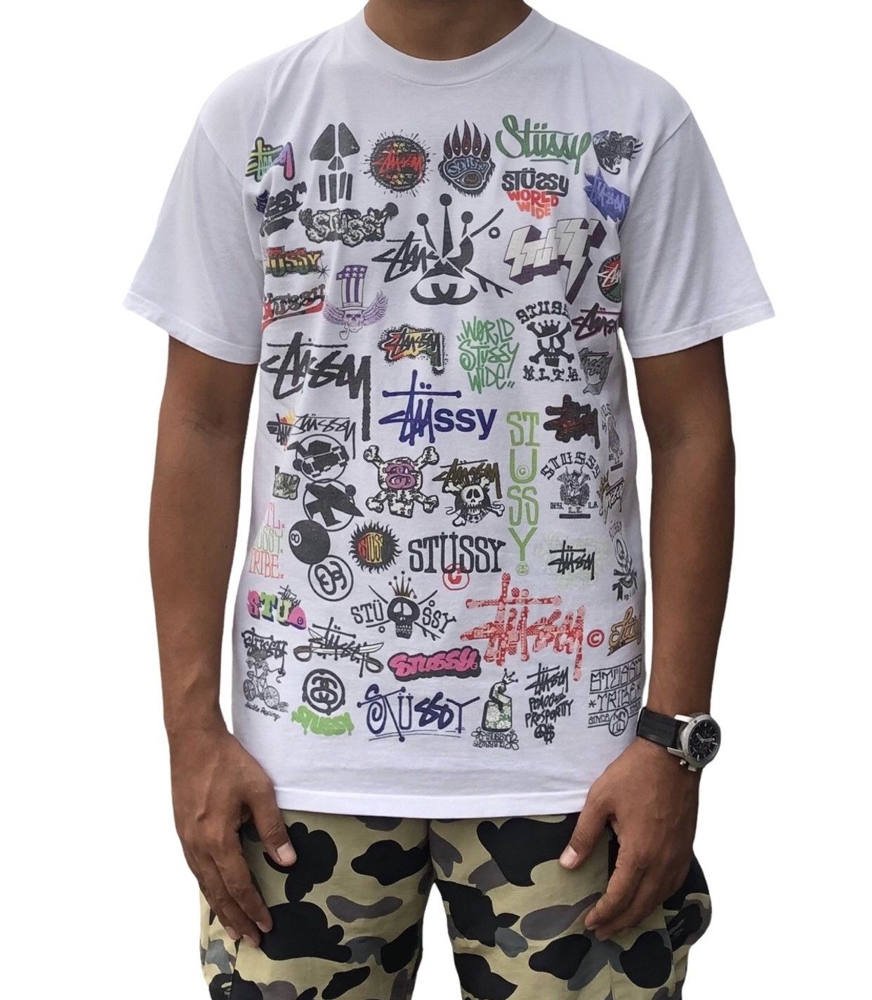 Vintage OG Stussy All Logo Ttshirt Spring Summer Collection | Grailed