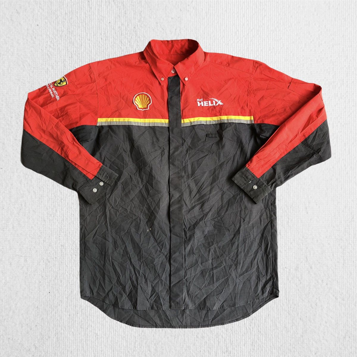Vintage Official Partner Ferrari Shell Shirt Button Ups | Grailed
