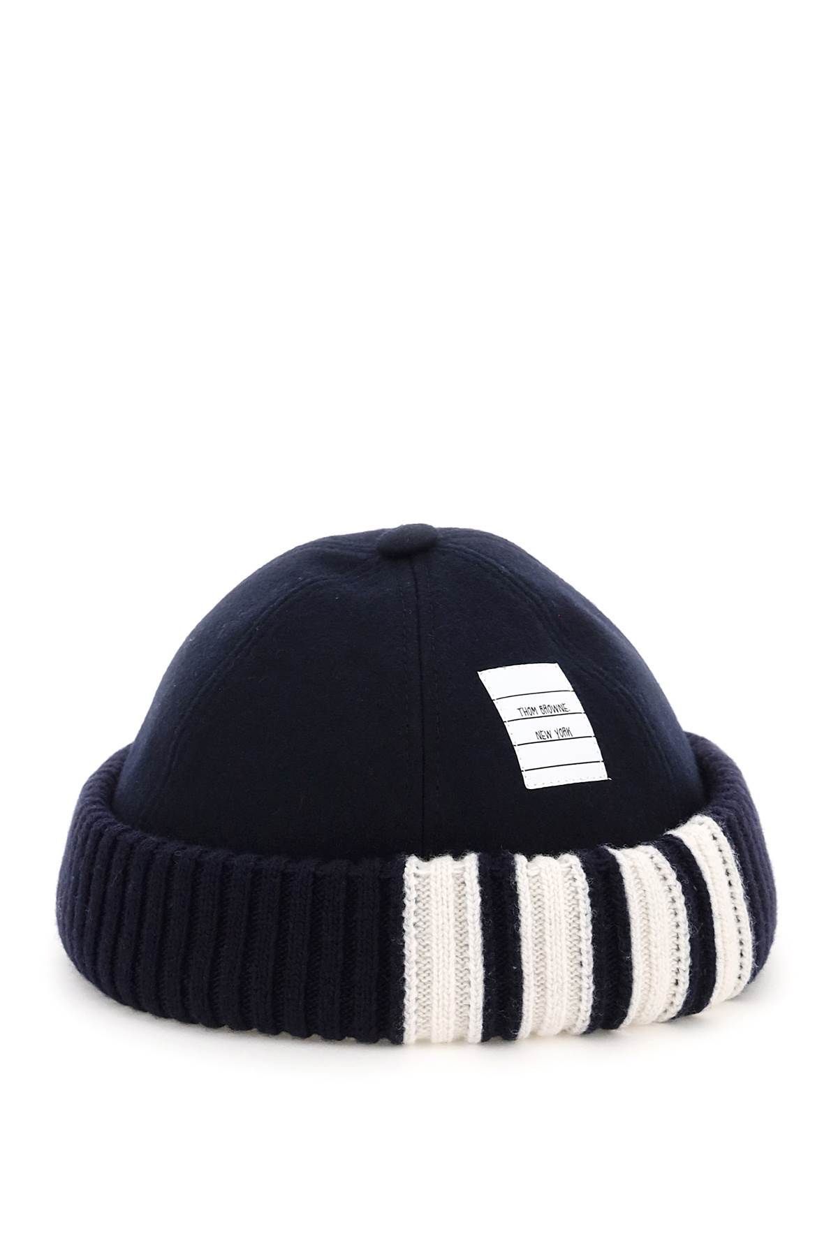 Thom Browne Thom Browne Melton Hat With Rib Knit Cuff | Grailed