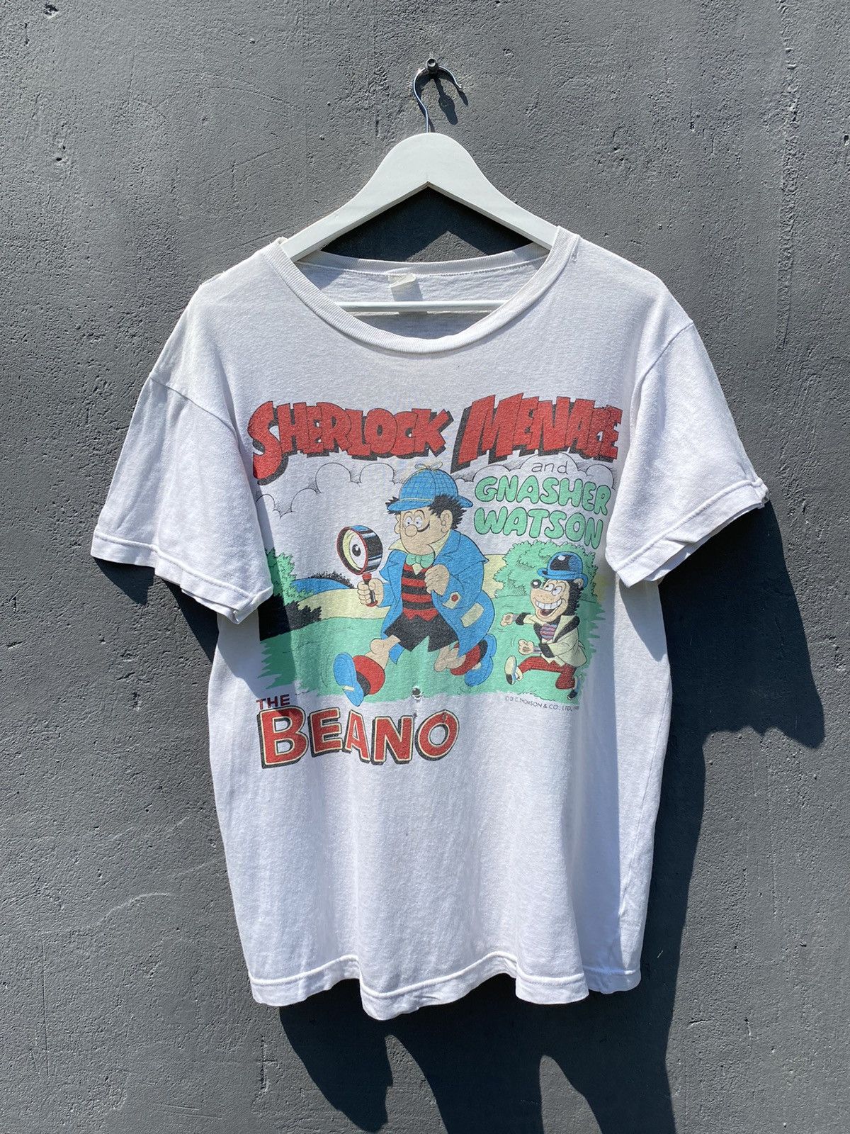 Vintage Vintage 1989 The Beano Sherlock Menace & Gnasher Watson Tee ...