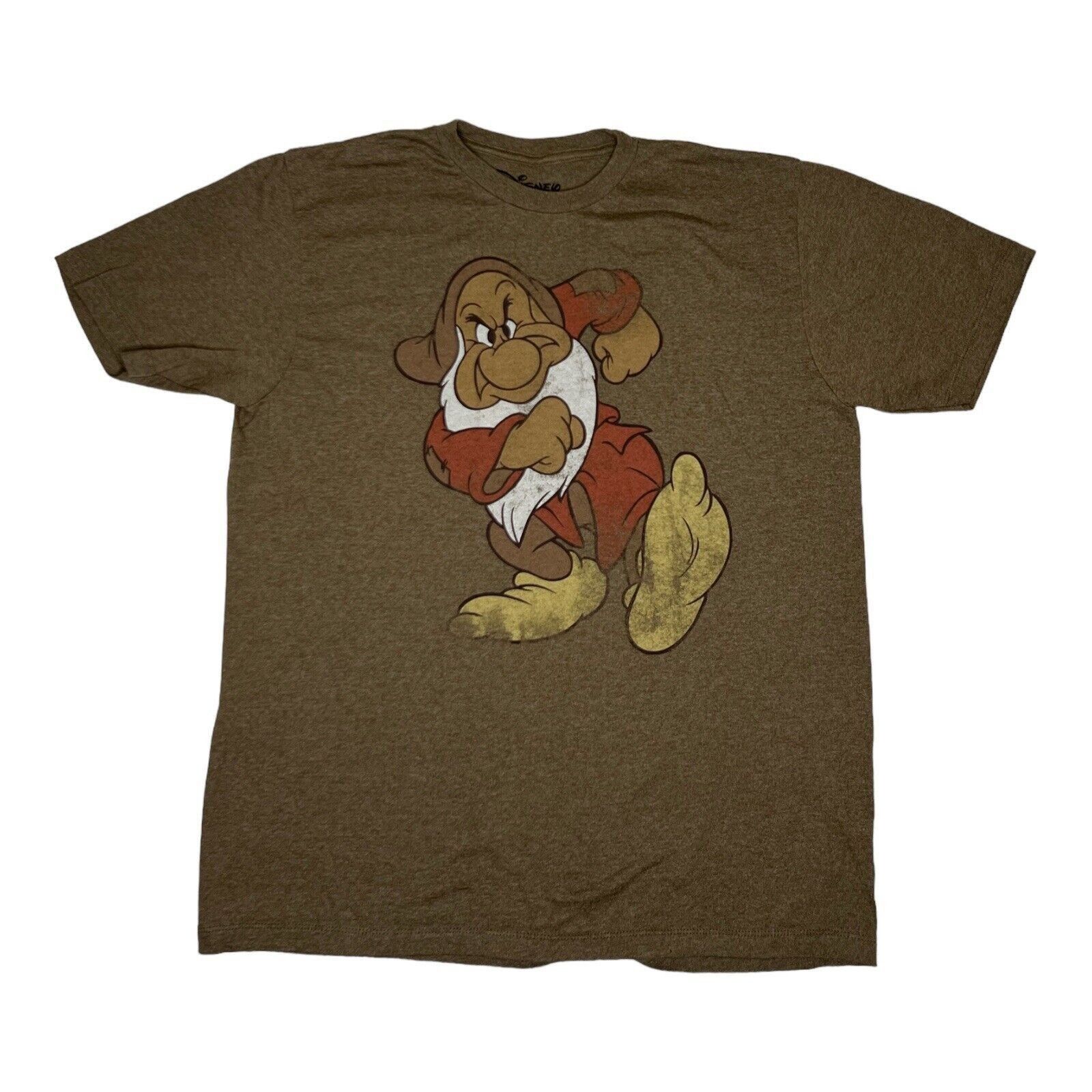 Disney Vintage Disney Grumpy T-Shirt Size Large Brown Retro Reprint ...