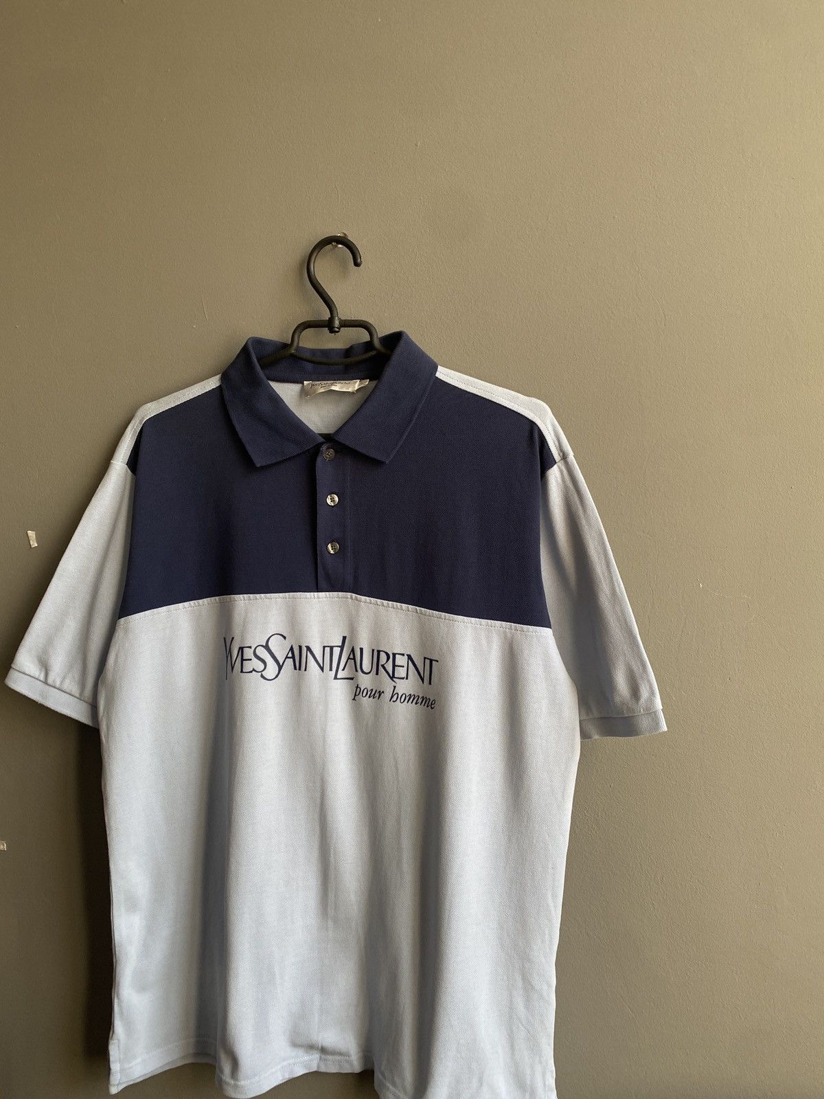 Luxury × Vintage × Yves Saint Laurent Yves Saint Laurent Polo Big Logo | Grailed