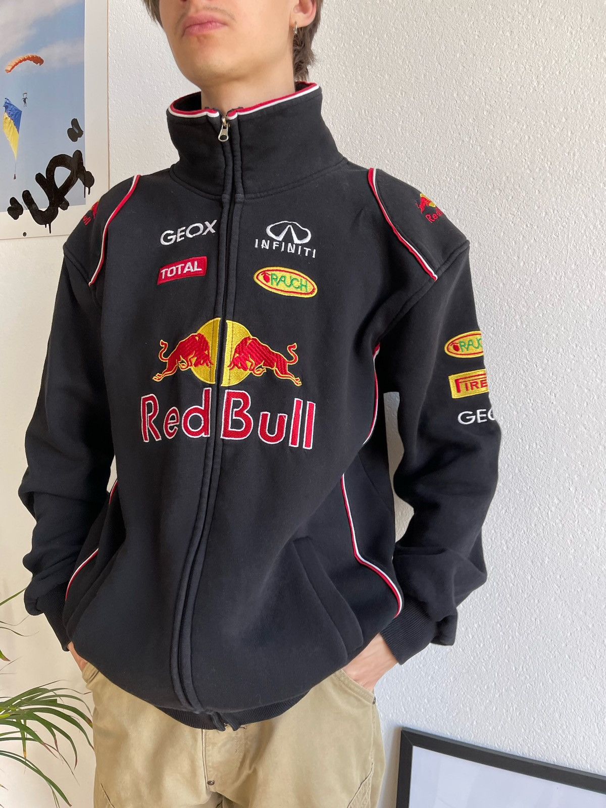 Red Bull × Vintage Red Bull racing F1 Vintage fleece zip Jacket | Grailed