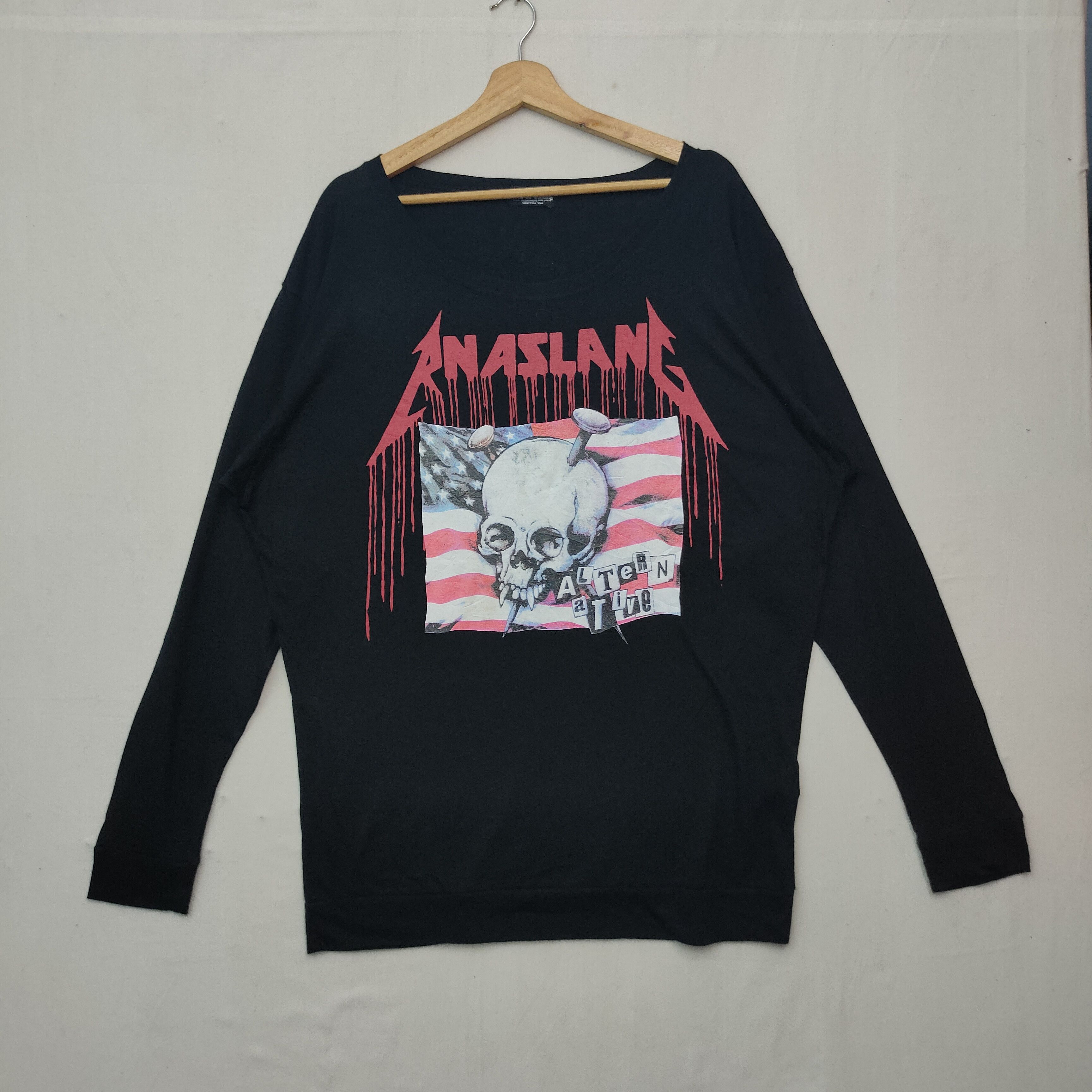 Vintage Vintge RNA SLANG Push Head Art Work Like METALLICA Shirt | Grailed