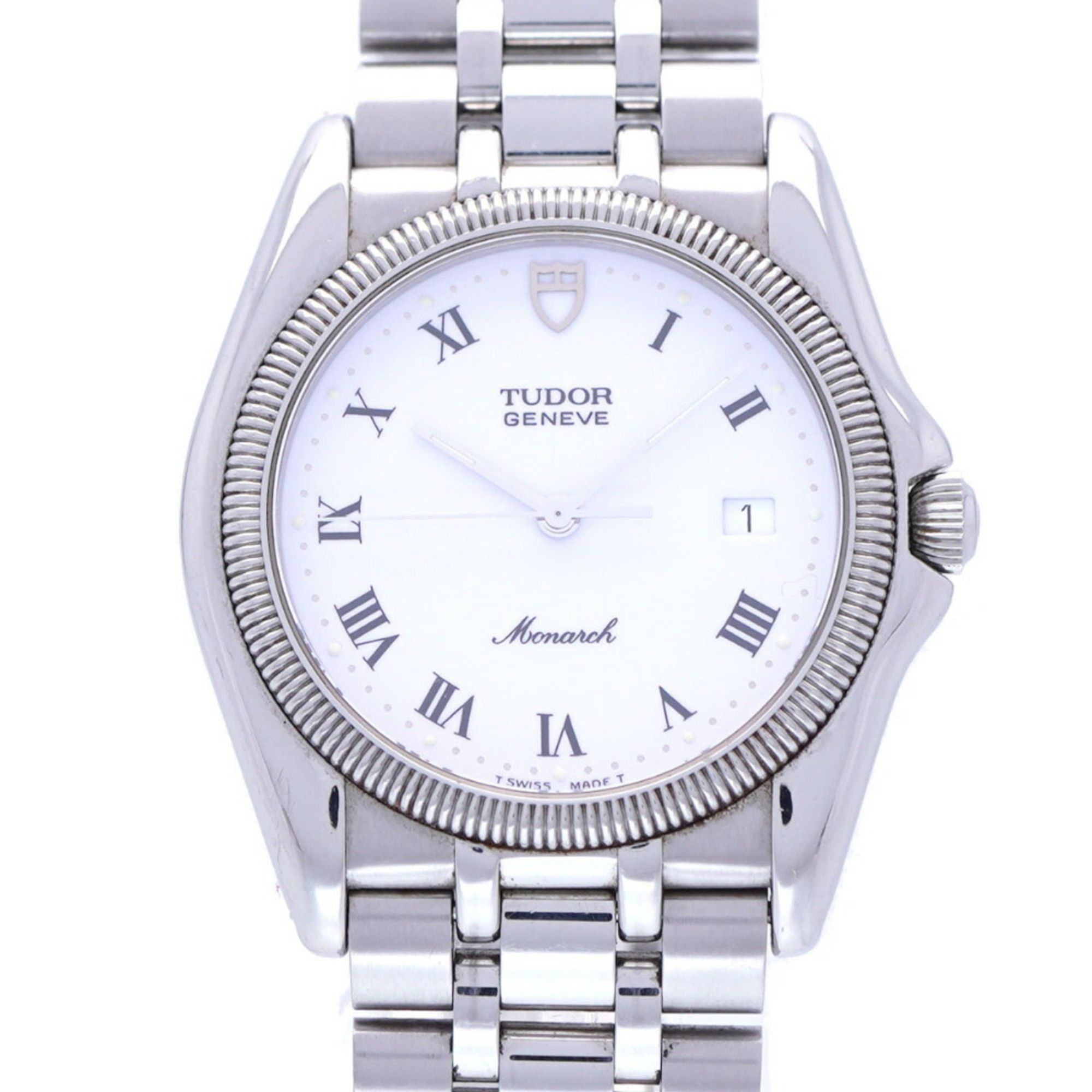 Tudor Tudor Monarch 15630 quartz watch SS white dial | Grailed