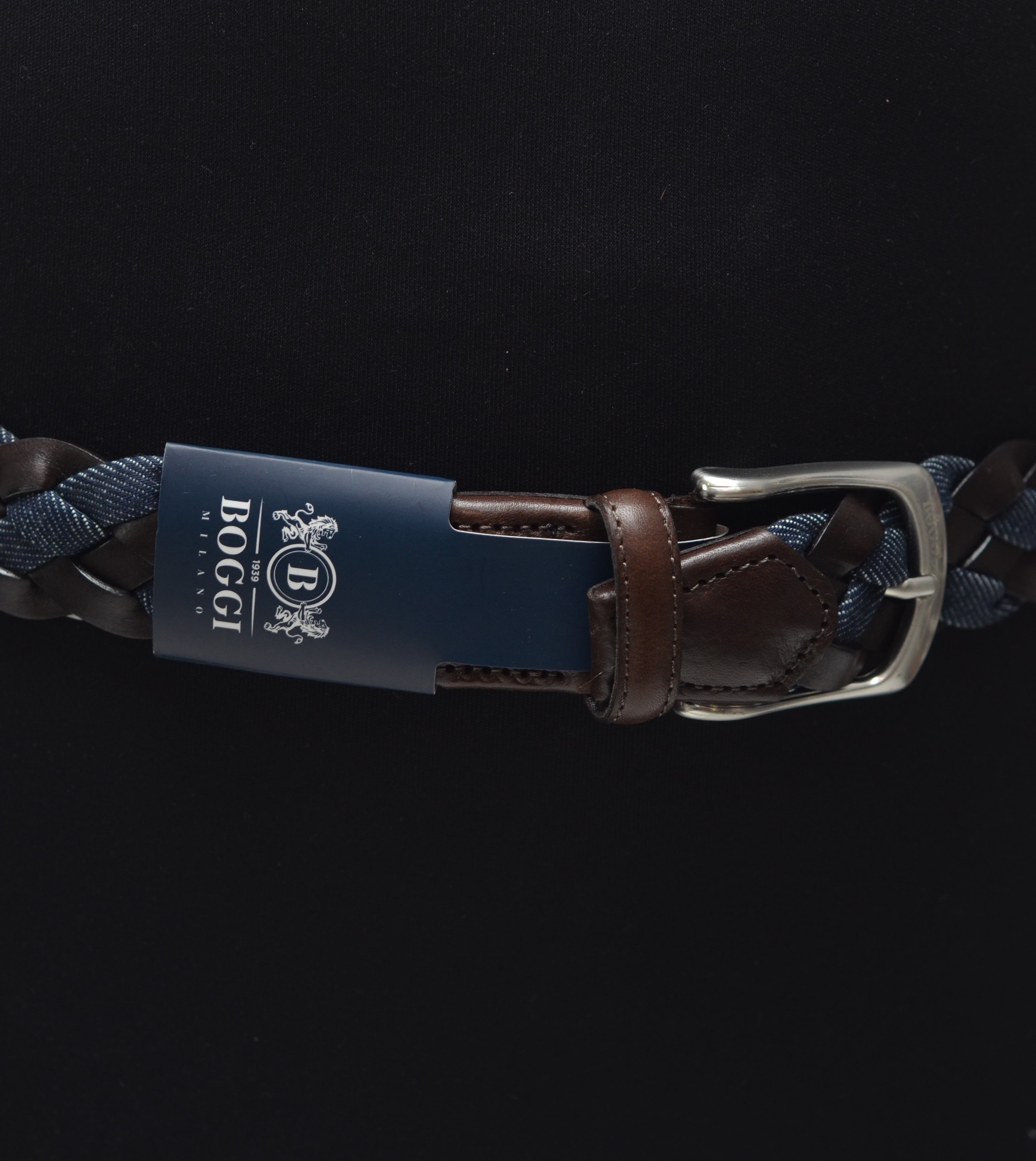 Hype BOGGI Milano Woven Belt In Recycled Denim And Leather Italy | Grailed