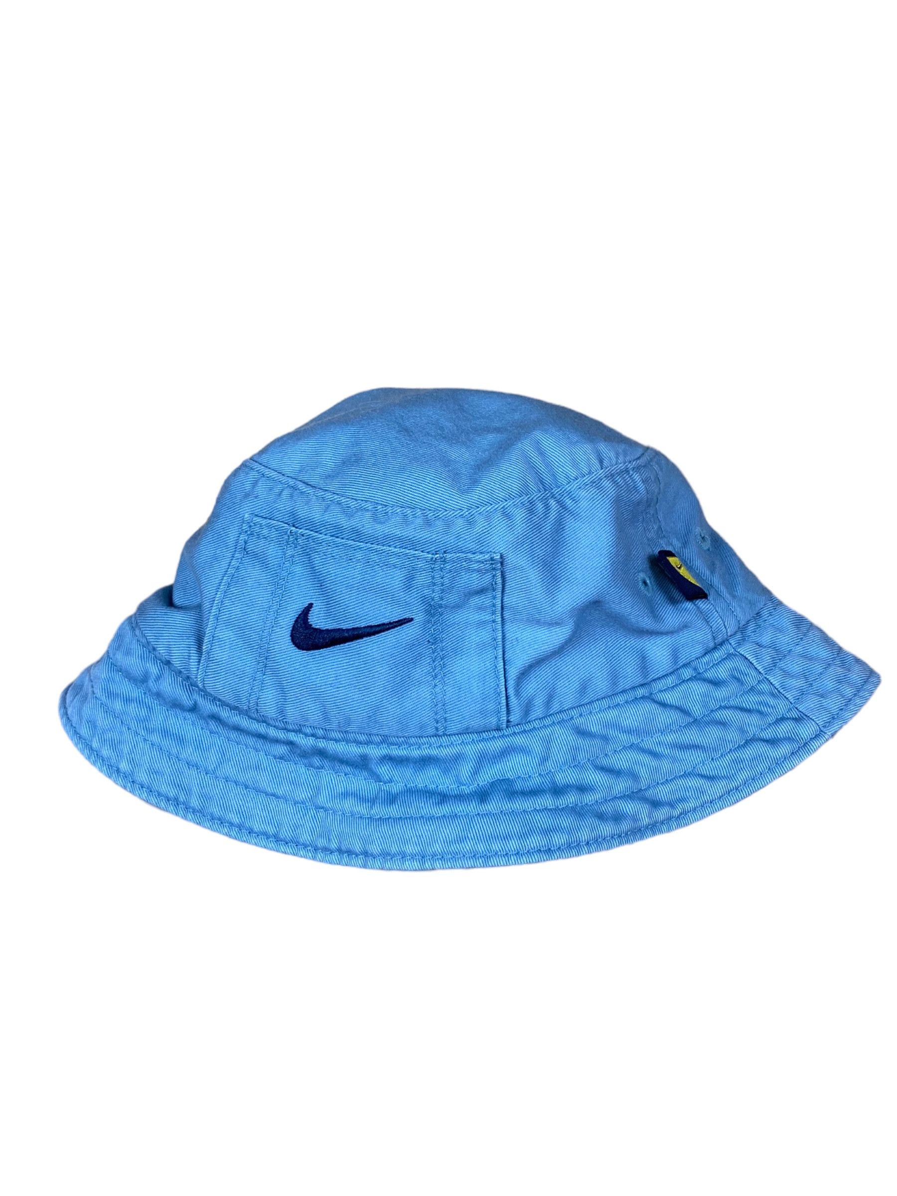 Nike × Streetwear Vintage Baby Blue bucket hat nike swoosh logo | Grailed
