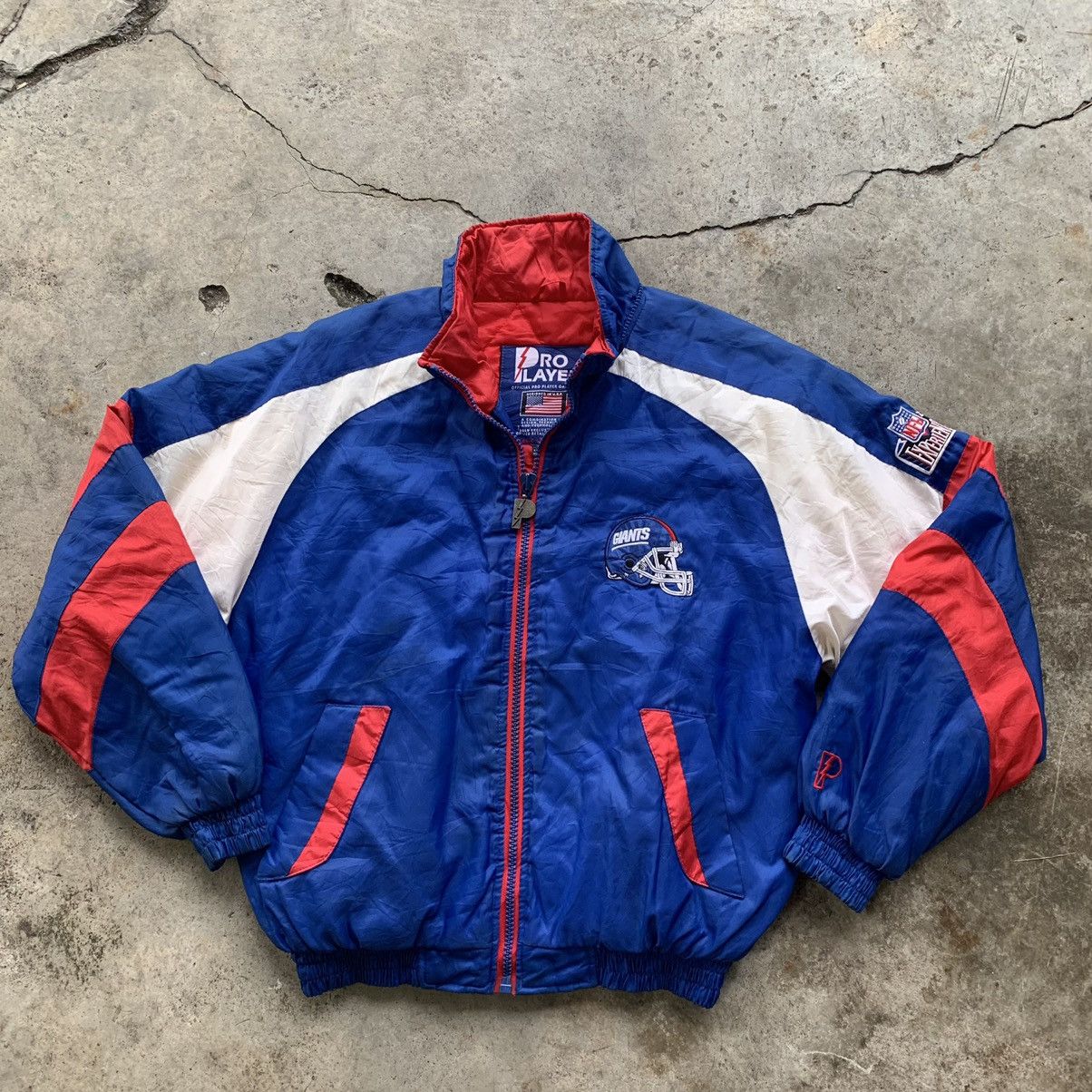 Vintage NFL GIANTS x Pro Player vintage bomber style jacket | Grailed