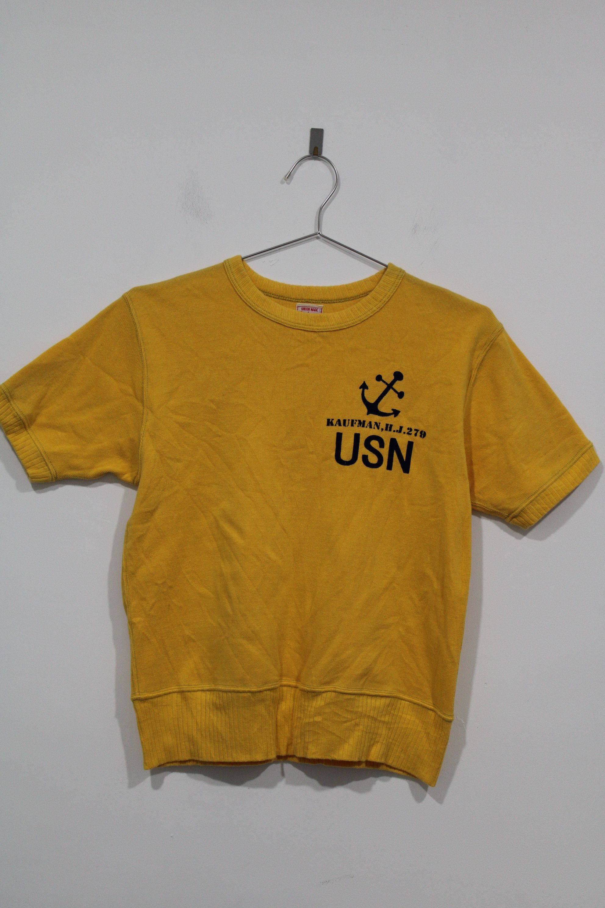 Cushman × Grail × Vintage Vintage Cushman USN Yellow Tee | Grailed