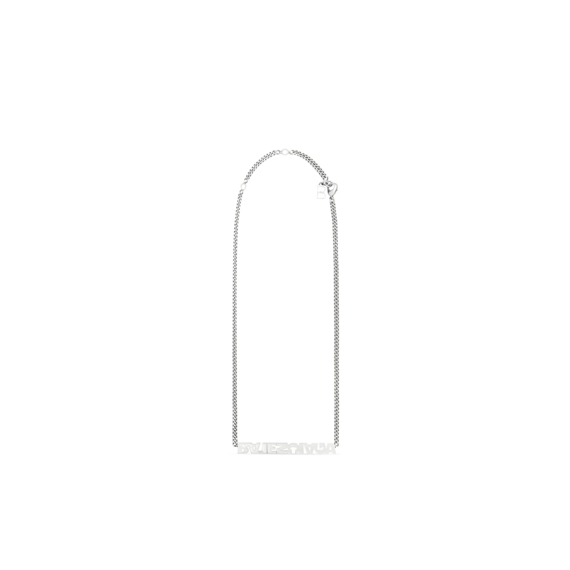 Balenciaga × Chain × Clear Metals BALENCIAGA NECKLACE LOGO CHAIN SPIKES ...