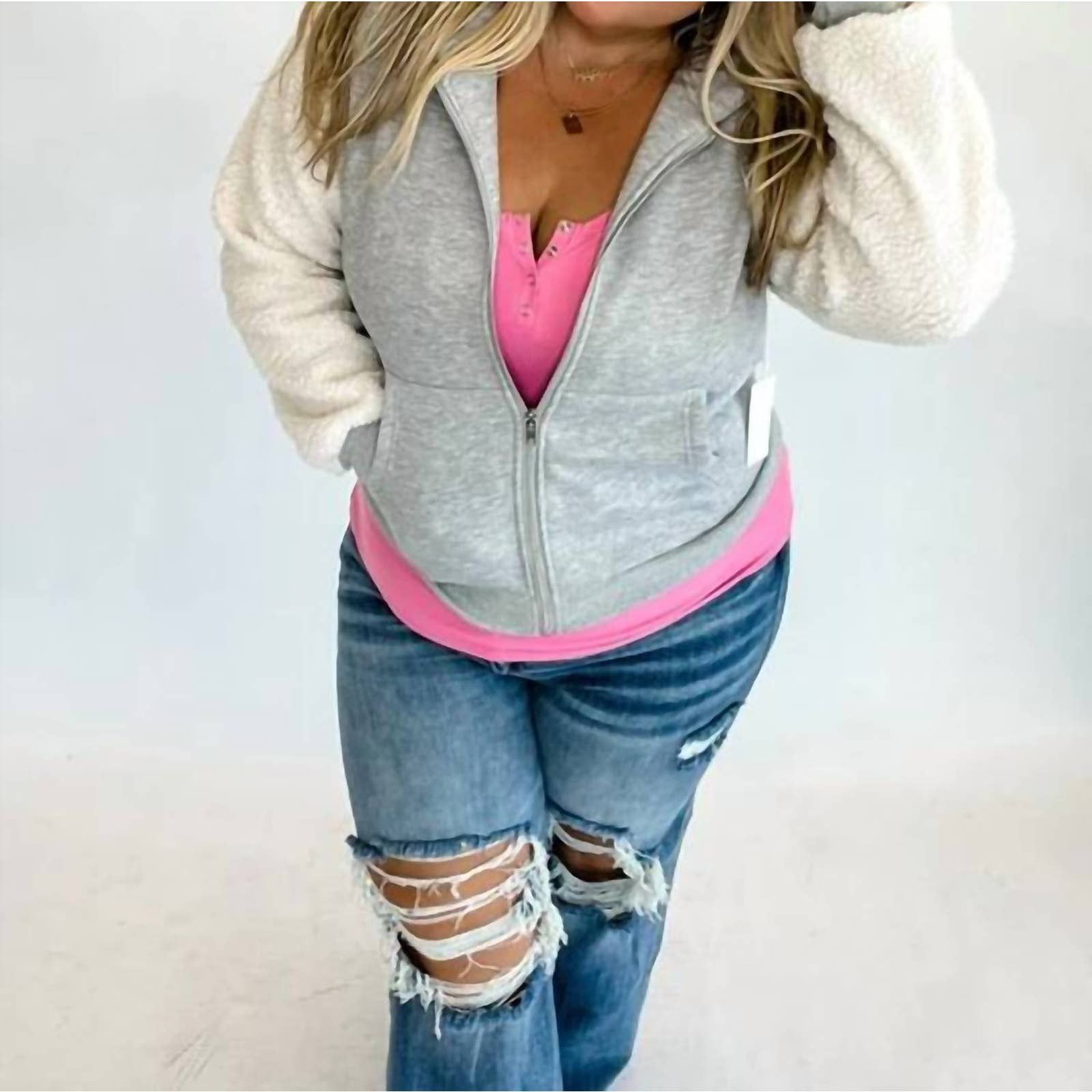 Designer BLAKELEY Laid Back Zipper Jacket In Grey | Grailed