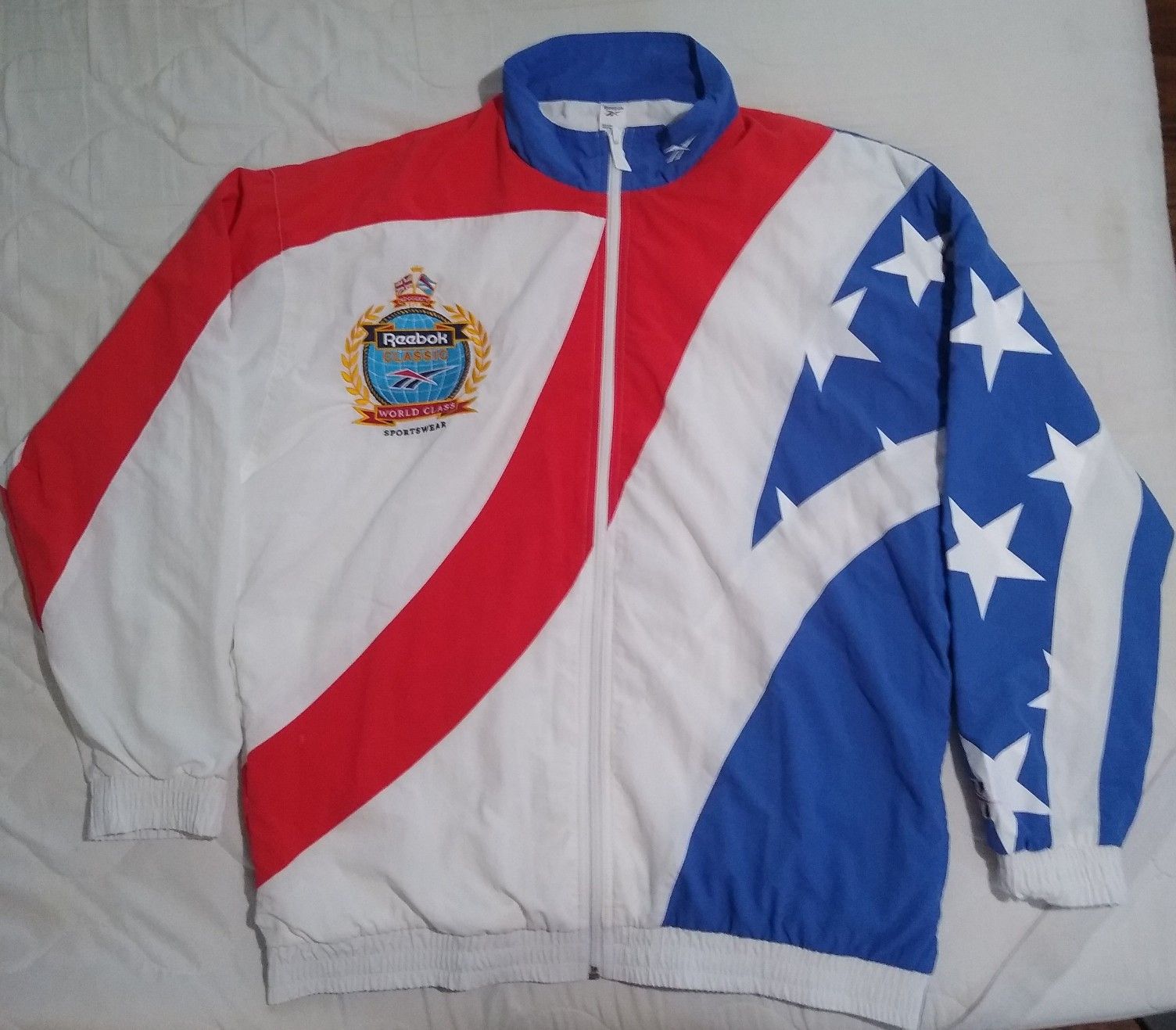 Reebok vintage flags usa reebok classic jacket | Grailed