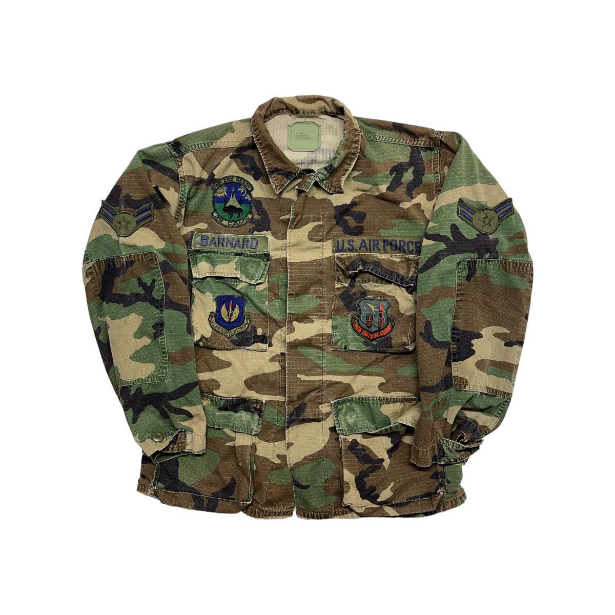 Military × Streetwear × Vintage Vintage Decorated US Air Force Woodland ...