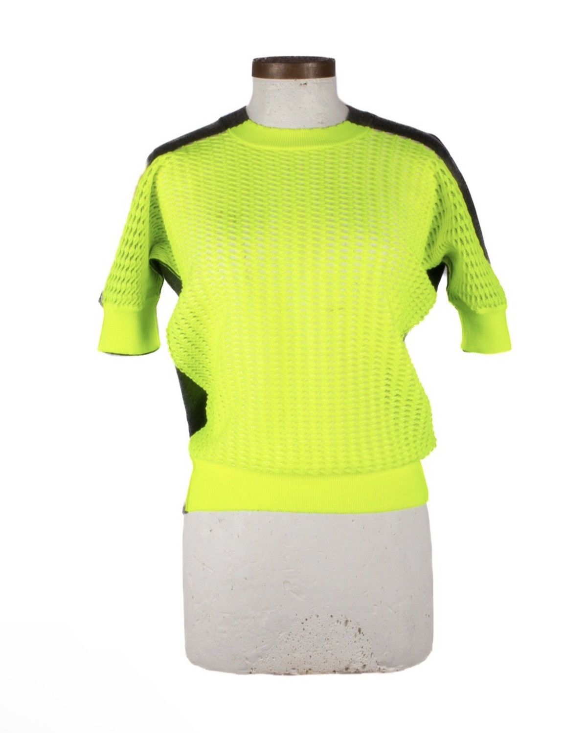 Junya Watanabe JUNYA WATANABE x CDG NEON/CHARCOAL WOOL BLEND SWEATER ...