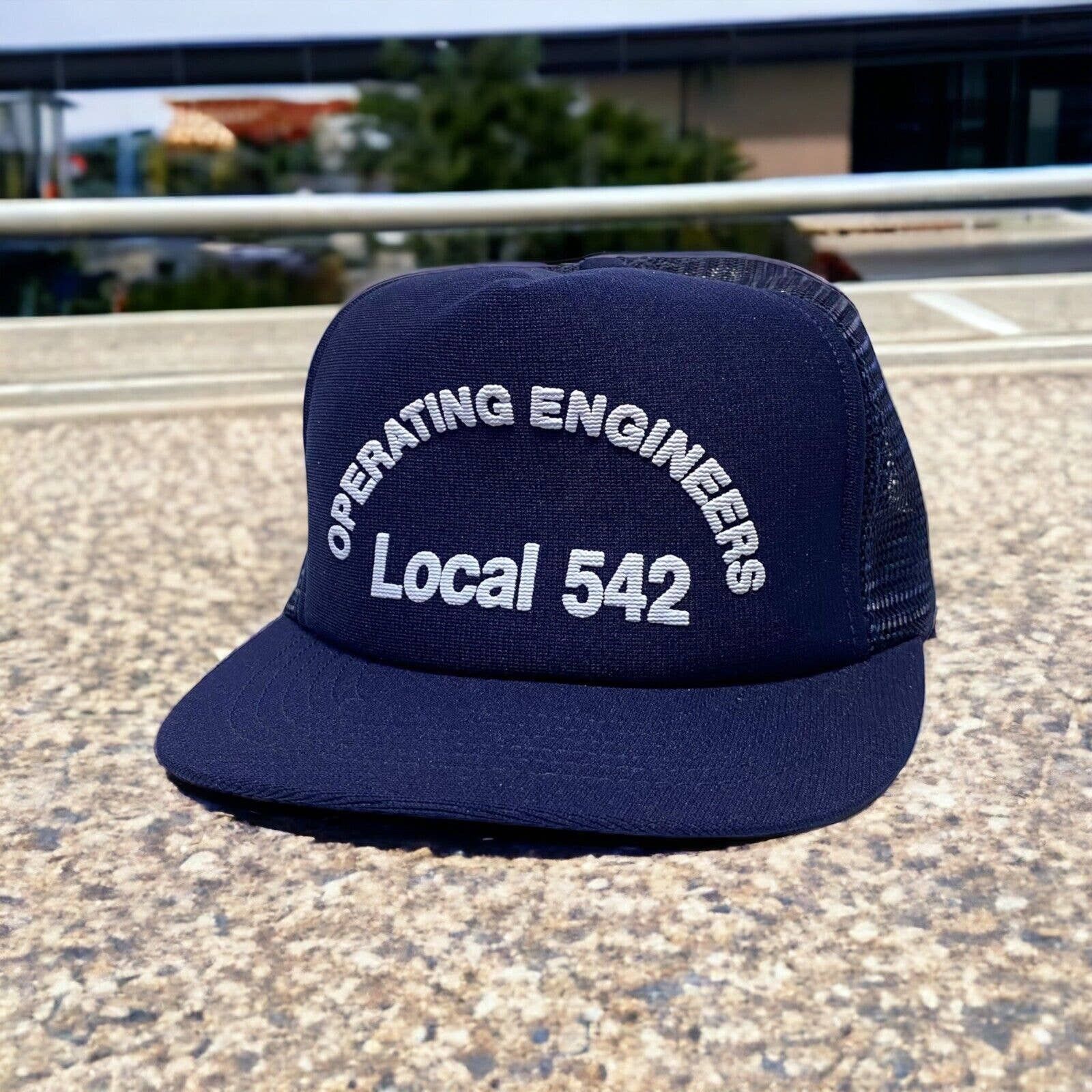 Made In Usa × Trucker Hat × Vintage Vintage IUOE Local 542 Operating Engineers WV Trucker Hat ...