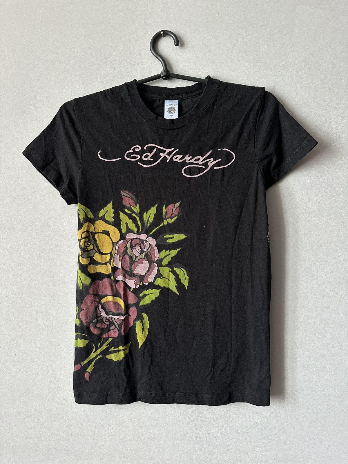 Christian Audigier × Ed Hardy × Vintage Ed Hardy Flowers y2k t shirt ...