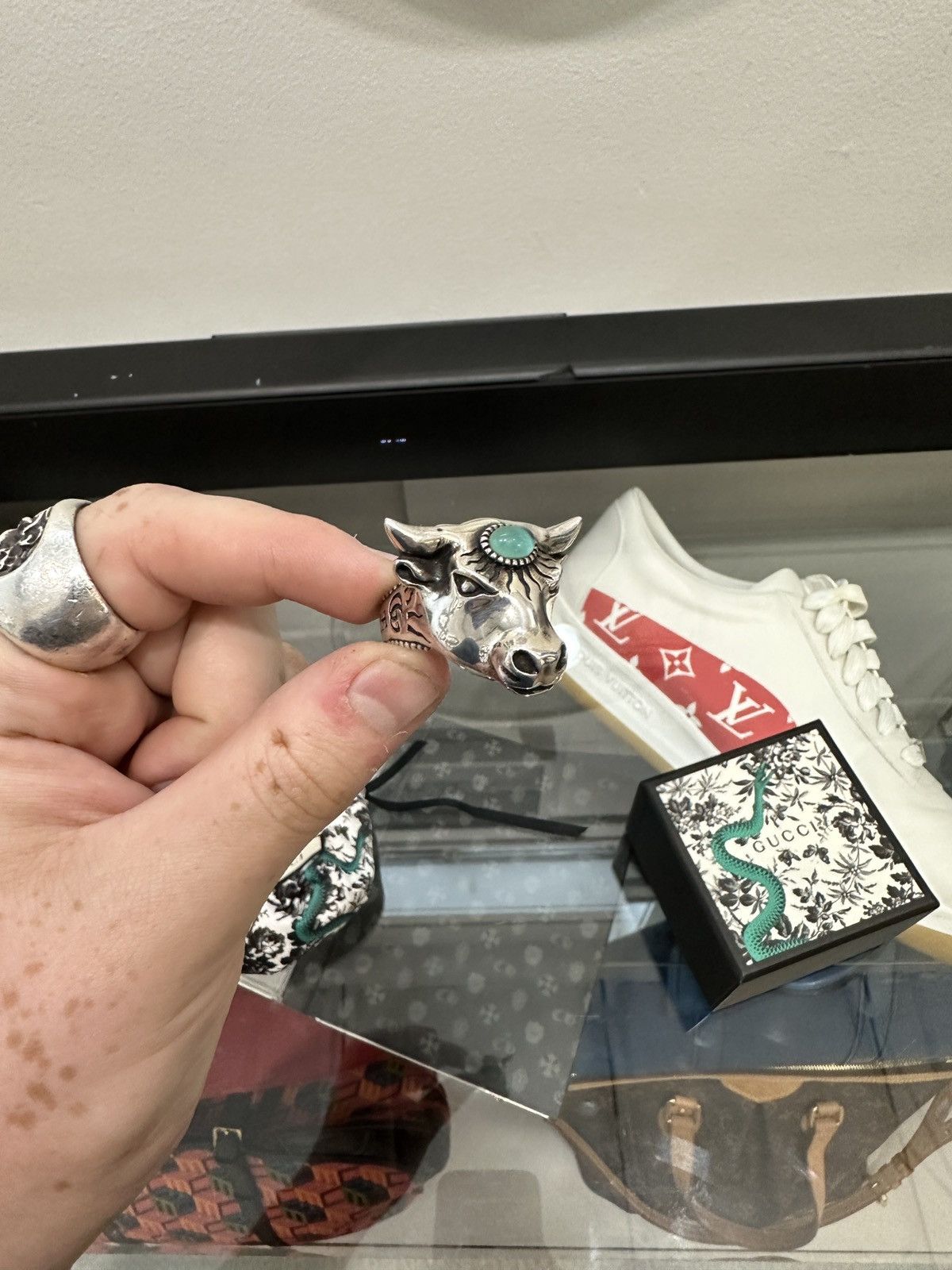 Gucci Gucci Anger Forest Bulls Head Ring | Grailed