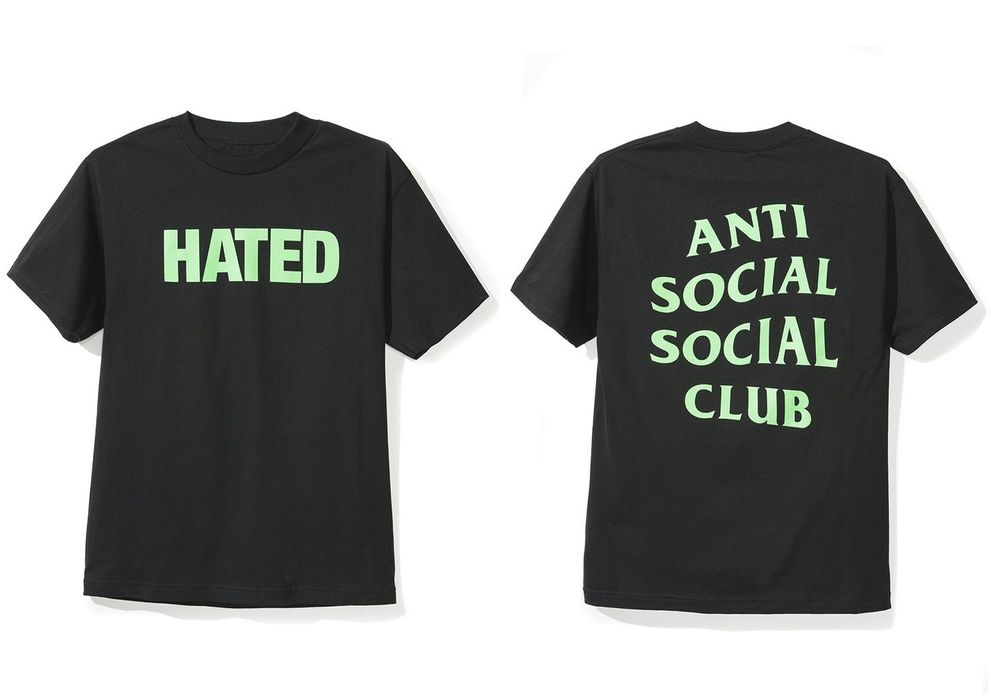 Anti Social Social Club DS ASSC Green Logo Hated Black Tee BAPE KITH ...