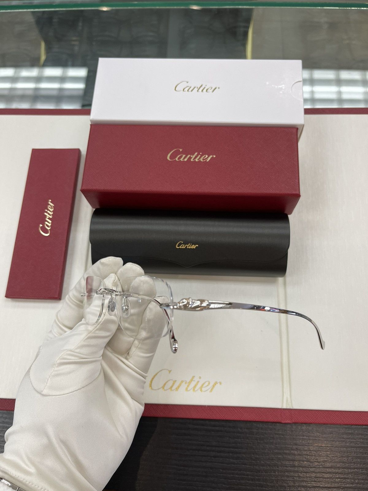 Cartier NEW Cartier Platinum Panther Eyeglasses Glasses CT0058 | Grailed