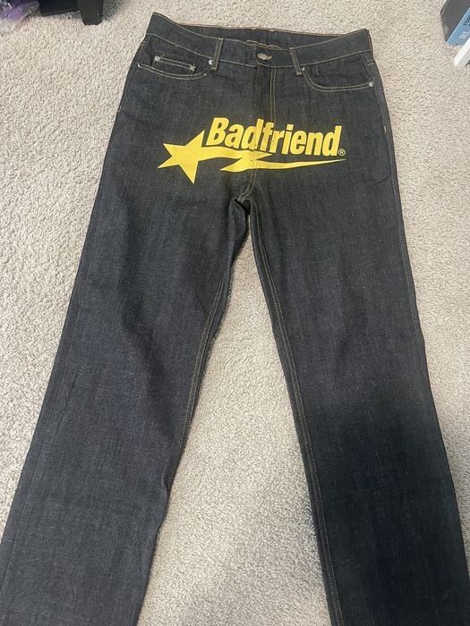 Badfriend Badfriend jeans yellow Font | Grailed