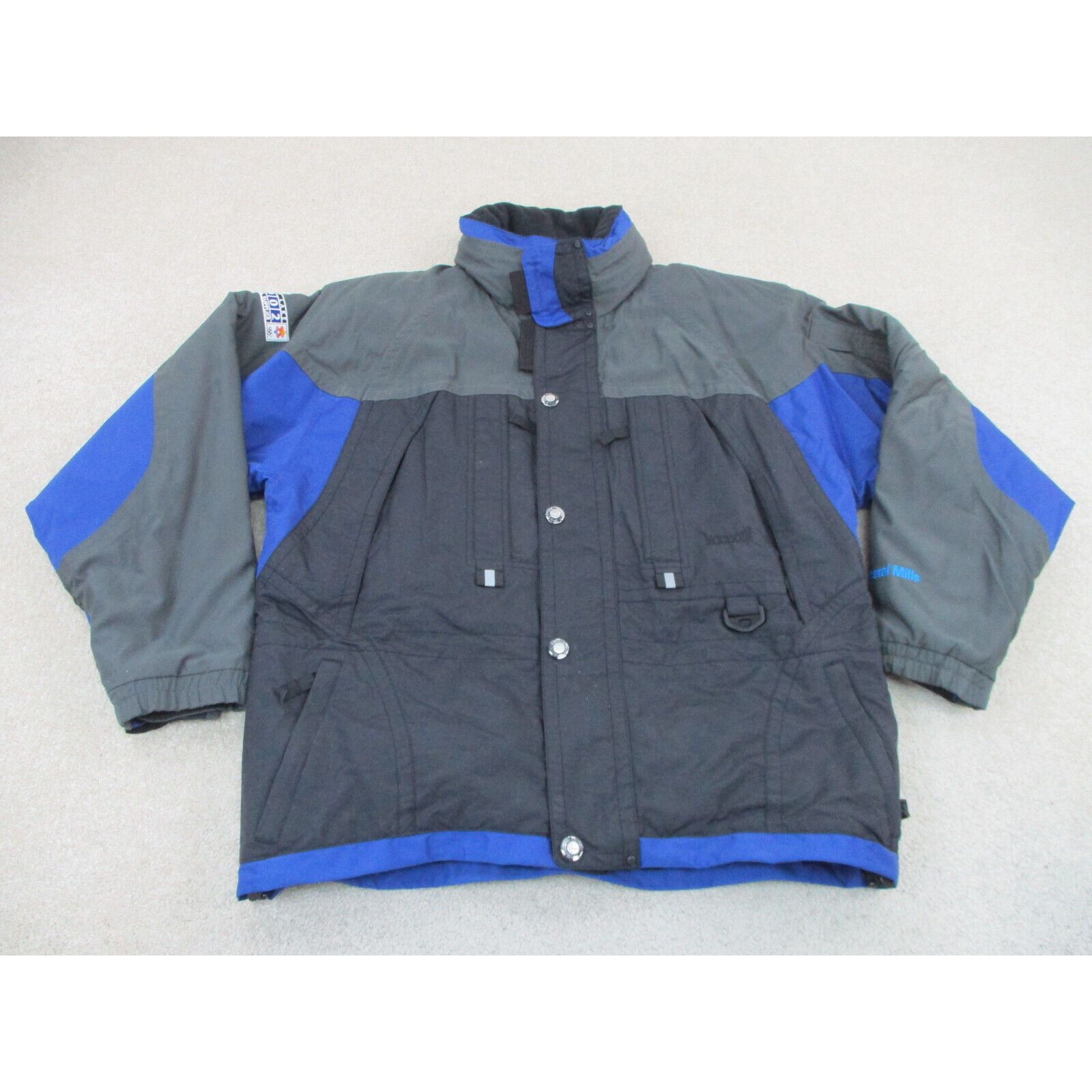 Barker Marker Jacket Adult Medium Gray Blue Outdoors Olympic Snow Parka ...