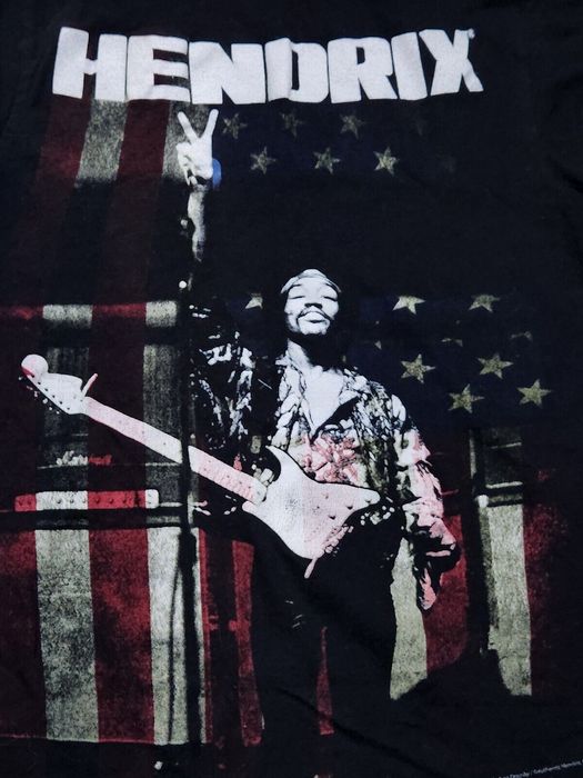 Jimi Hendrix Authentic Hendrix Mens Jimi Hendrix American Flag Graphic ...