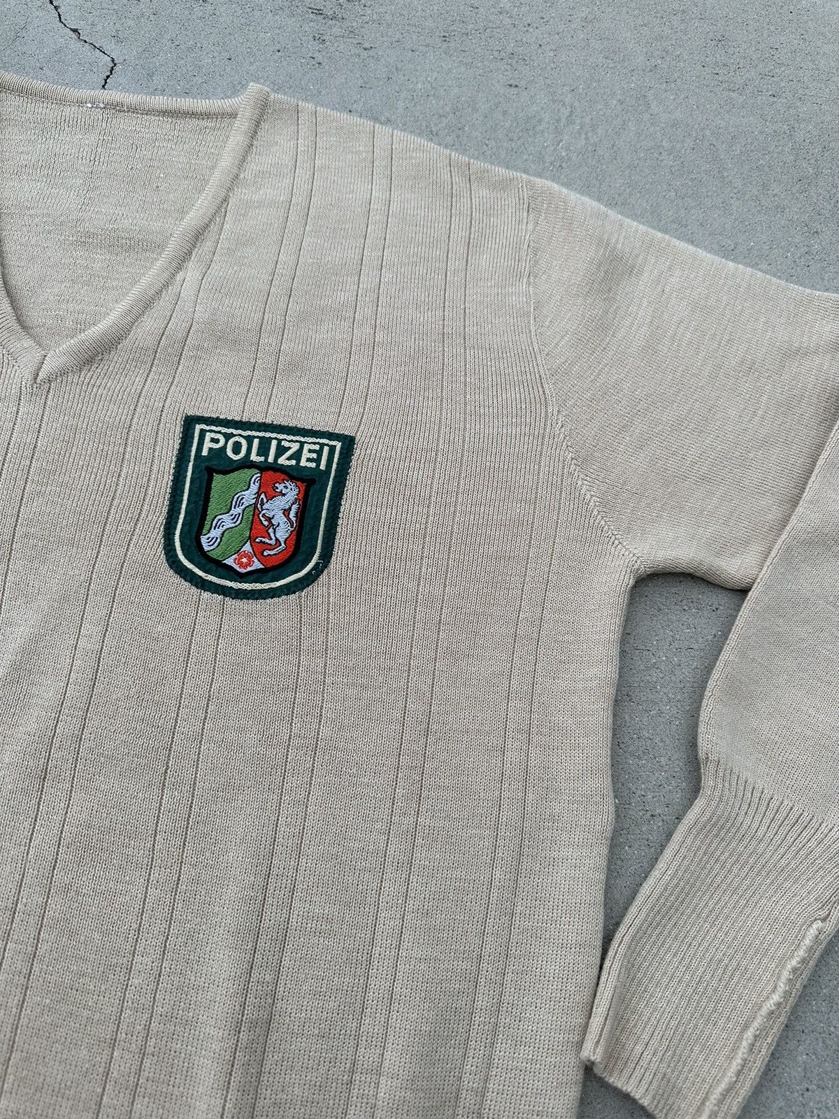 Vintage Vintage Earth Tone Ribbed Polizei Knit Sweater | Grailed