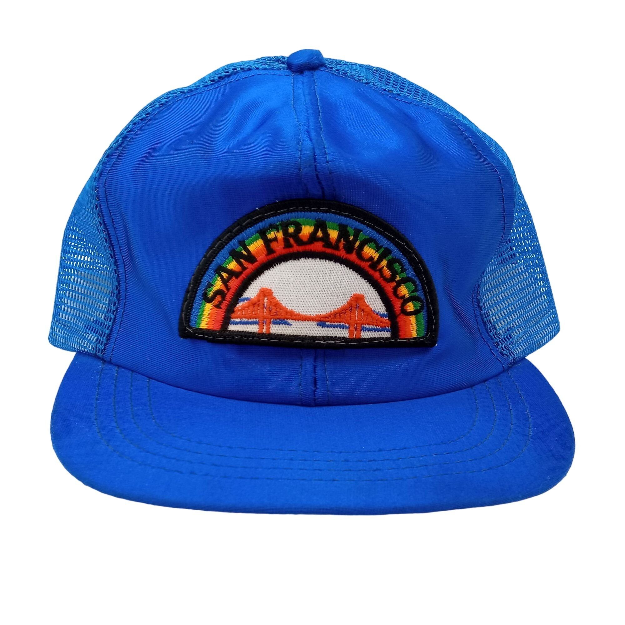 Vintage San Francisco Rainbow Mesh Snapback Trucker Hat Golden Gate ...