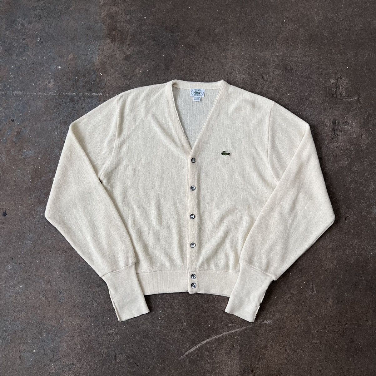 Izod × Lacoste × Vintage Vintage 1980s Izod x Lacoste Button Up Cardigan | Grailed
