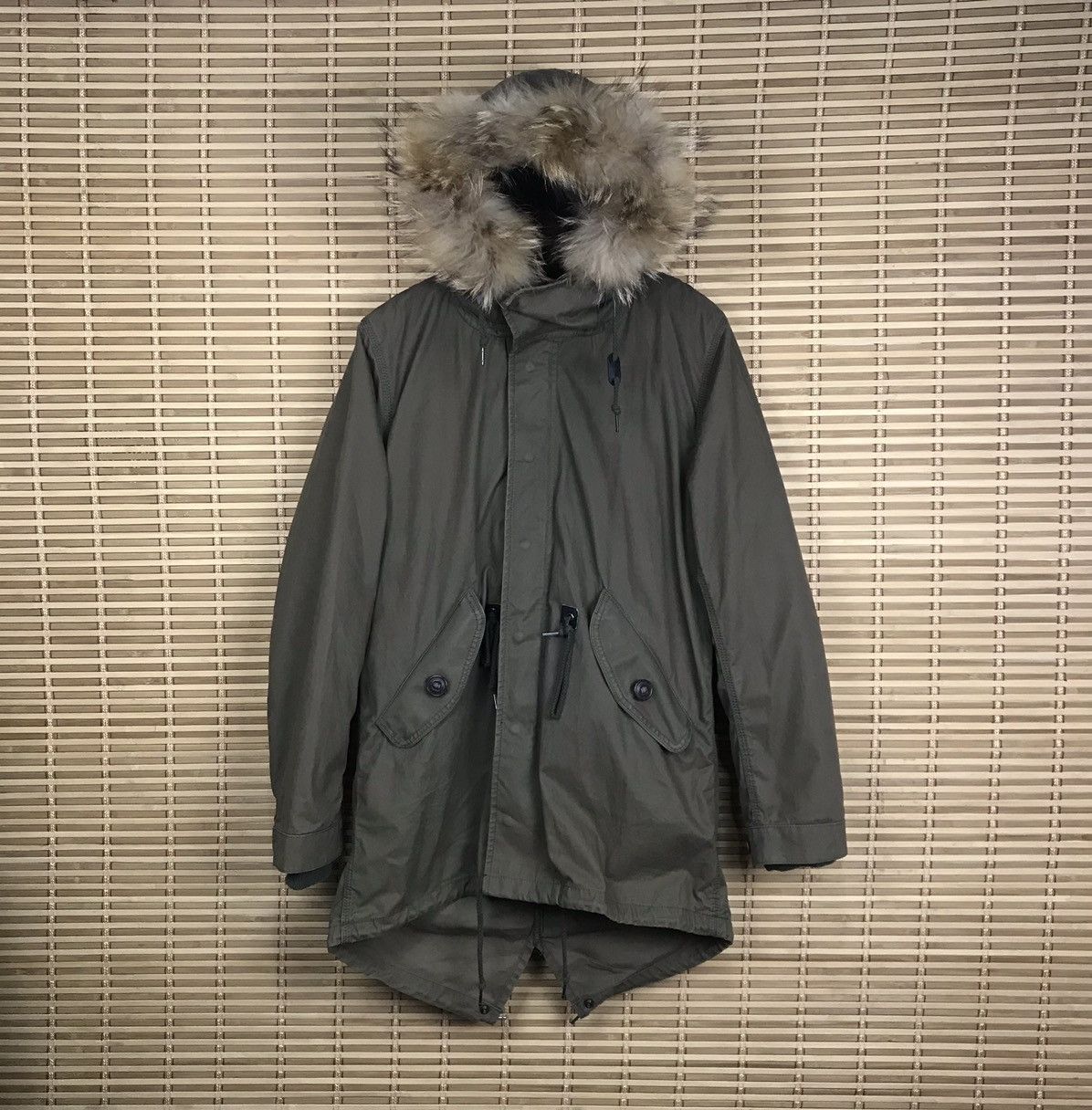 Designer × Japanese Brand × Mink Fur Coat Back Number Parka military ...