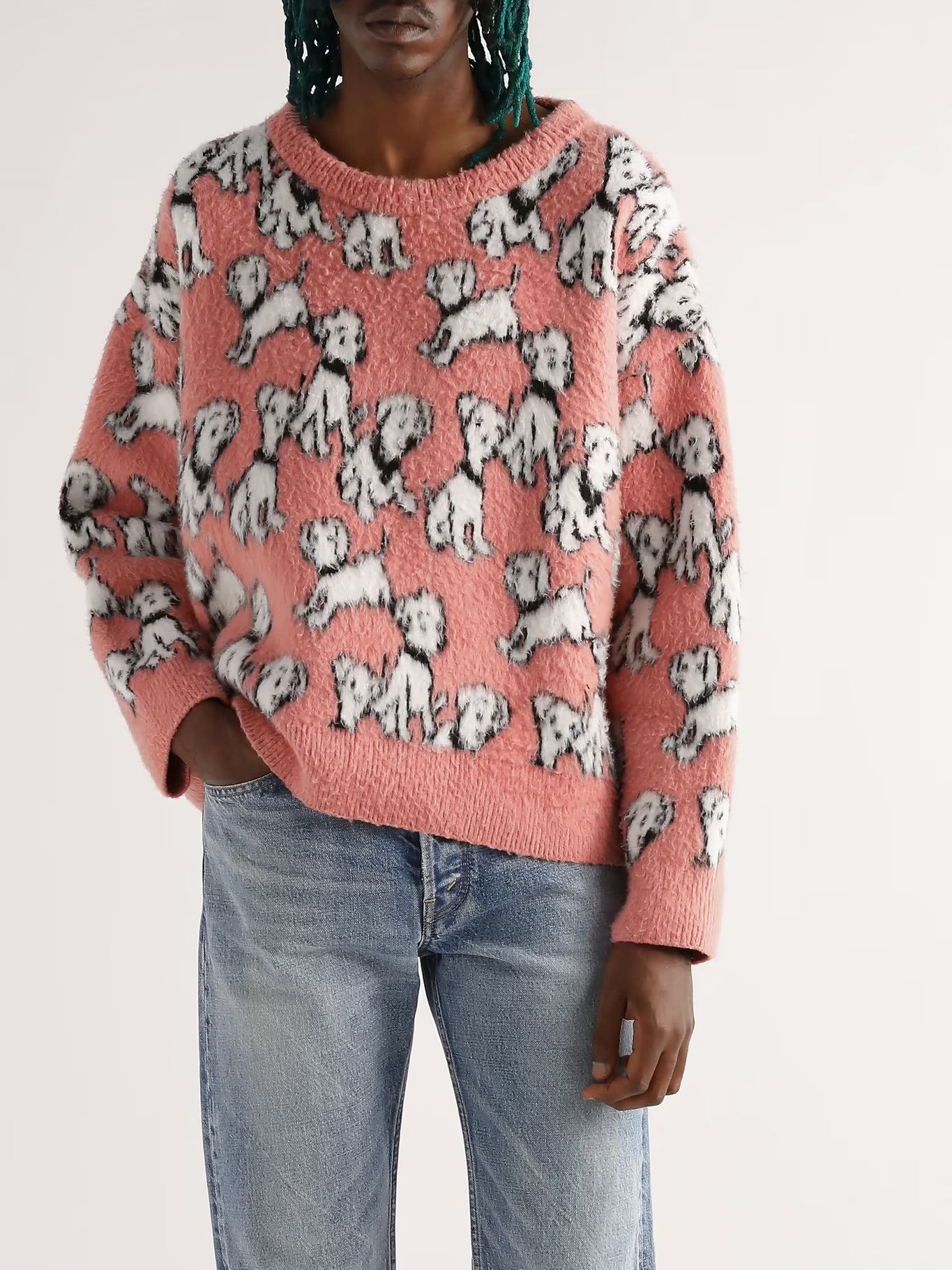 Celine × Hedi Slimane SS22 Celine Brushed Cotton Dalmation Dog Sweater ...