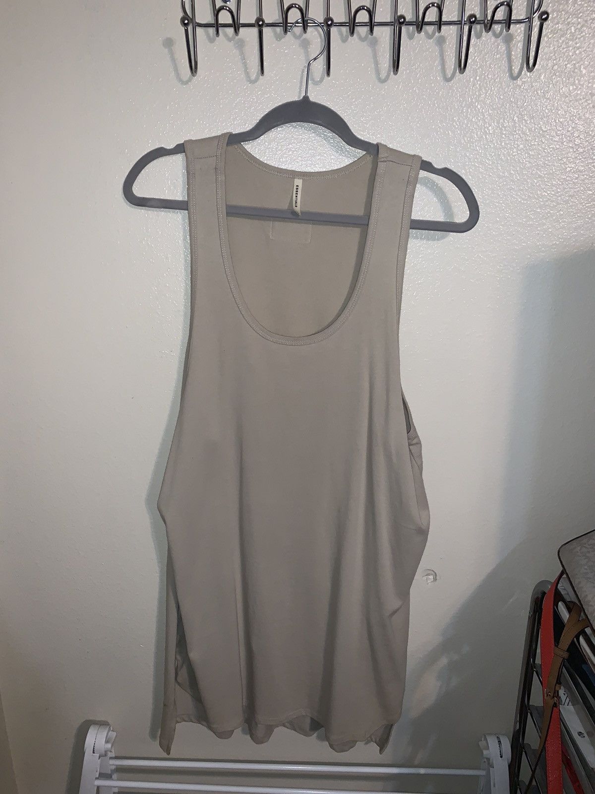 Fear of God OG FOG essentials Tan Longline tank top | Grailed