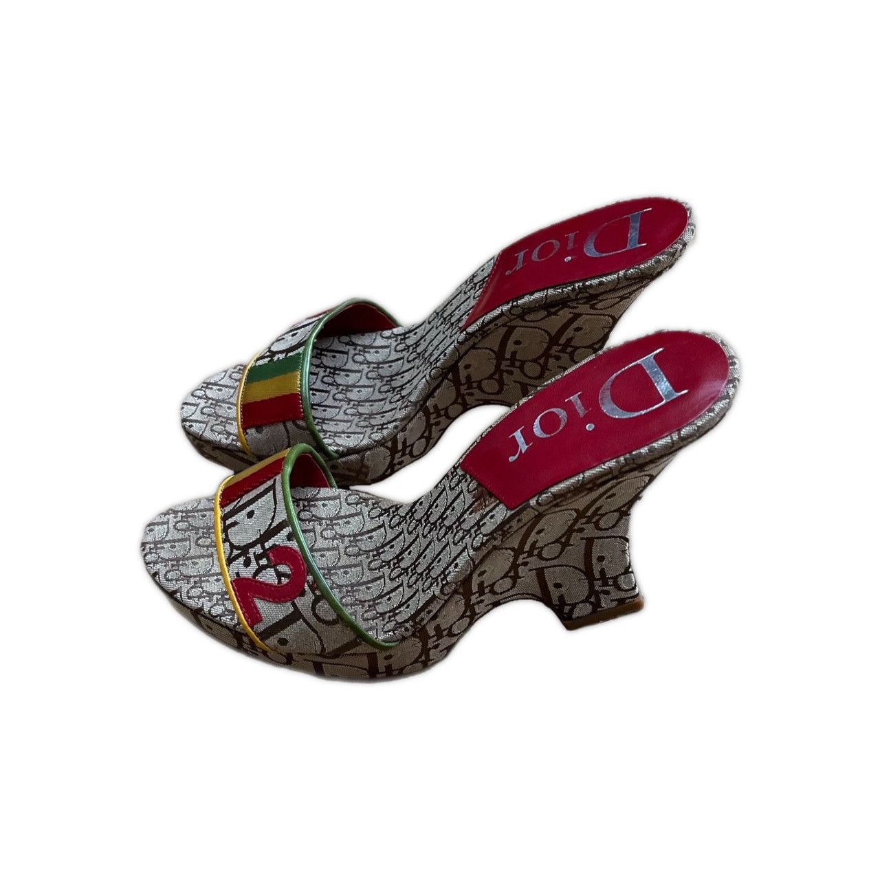 Dior Vintage Christian Dior Rasta Mule Wedges | Grailed
