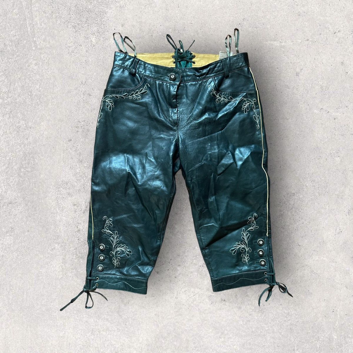 Leather Lekra leather shorts pants | Grailed